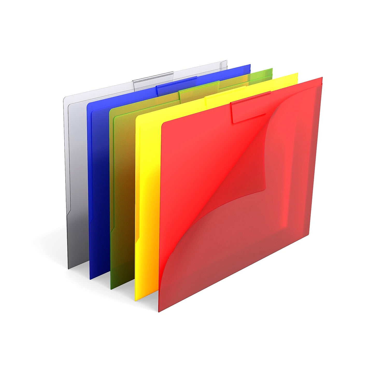 MyOfficeInnovations Heavyweight Plastic File Jackets 1-Pocket Letter ...