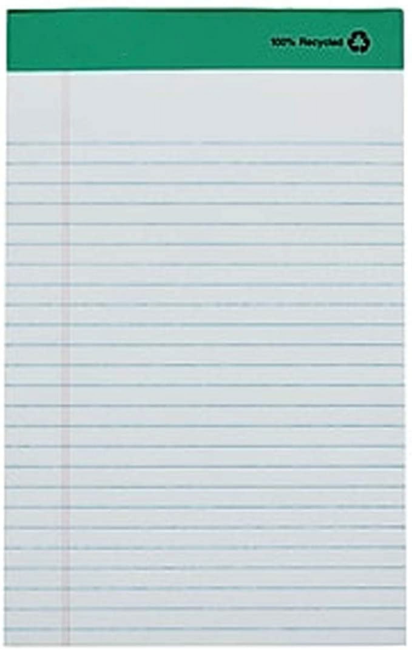 MyOfficeInnovations Notepads 5" x 8" Narrow White 50 Sheets/Pad 12 Pads ...