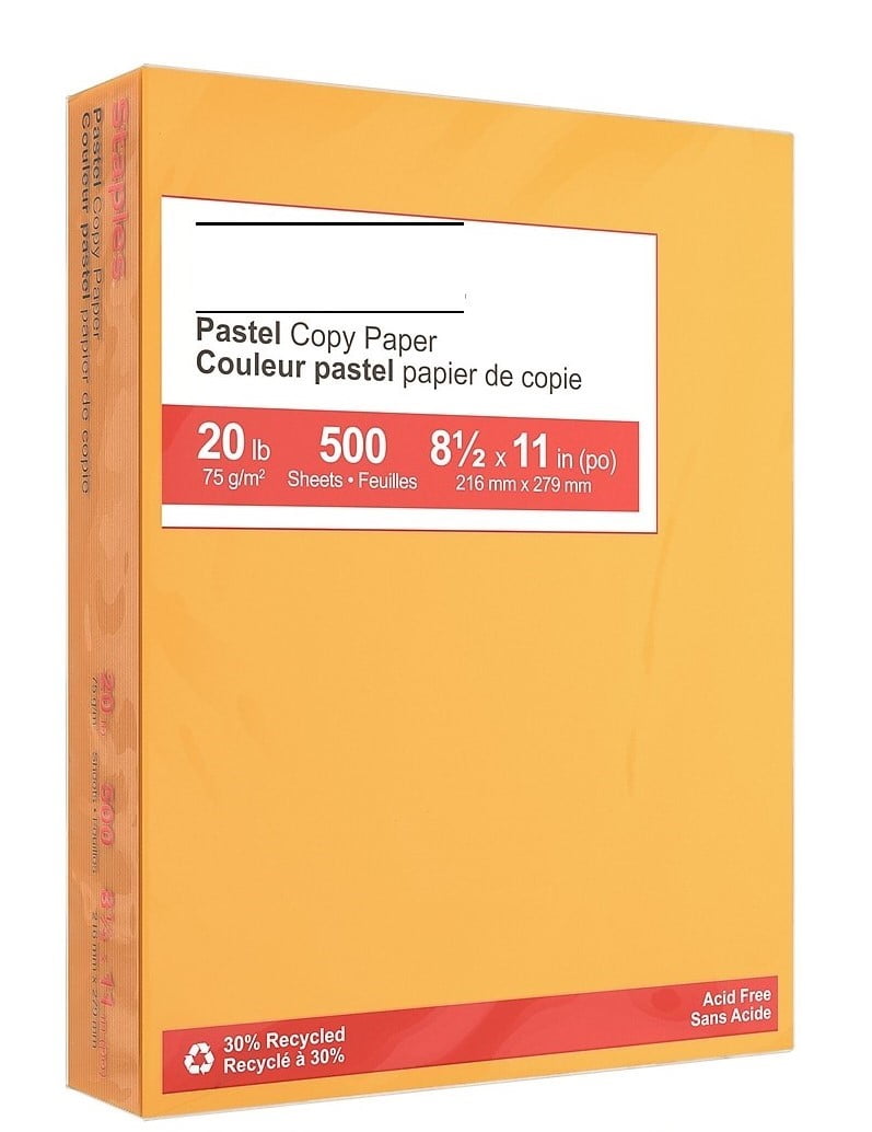 MyOfficeInnovations Pastel Colored Copy Paper 8 1/2" x 11" Goldenrod ...
