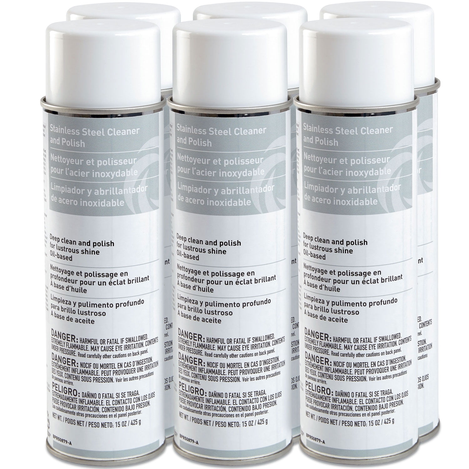 MyOfficeInnovations Stainless Steel Cleaner and Polish 15 Oz 6 Cans/PK ...
