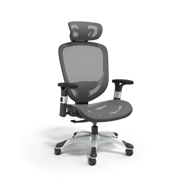 MyOfficeInnovations Charcoal Gray Office Mesh Task Chair with ...