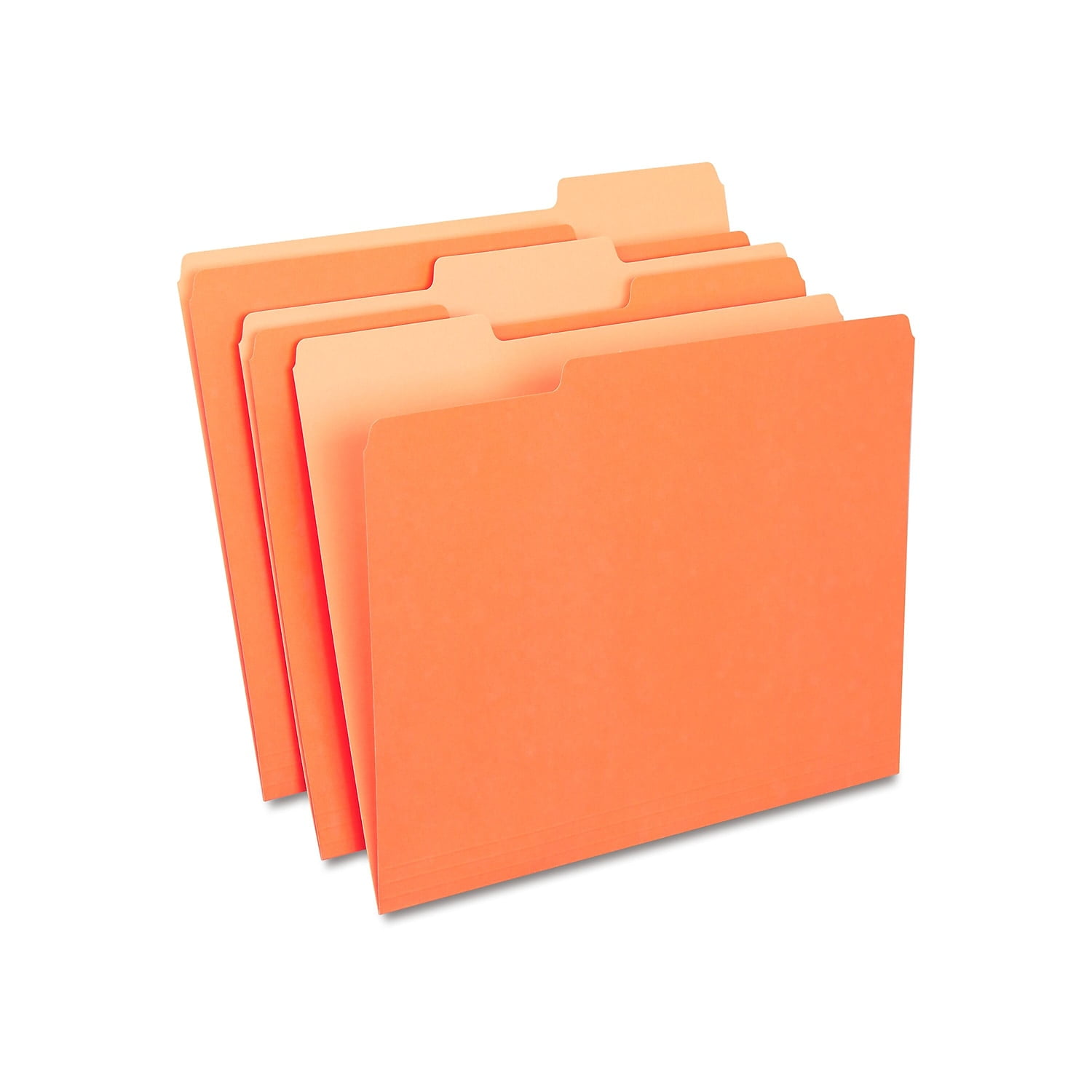 MyOfficeInnovations Top-Tab File Folders 3-Tab Letter Size Orange 100 ...