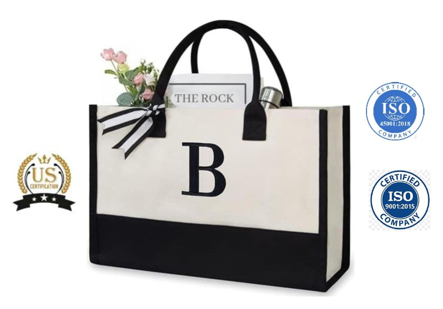 MyOrganicBag Handmade Cotton Canvas Tote Bag for Women – Embroidered ...