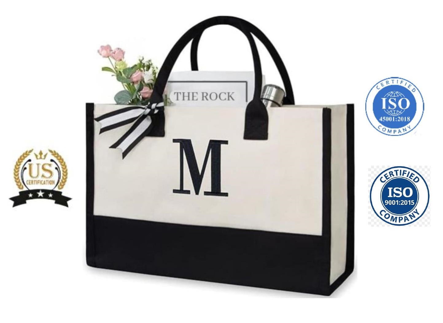 MyOrganicBag Handmade Cotton Canvas Tote Bag for Women – Embroidered ...