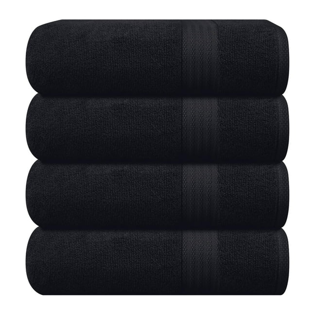 MyOwn Premium Cotton 4 Pack Bath Towel Set - 100% Pure Cotton - 4 Bath ...
