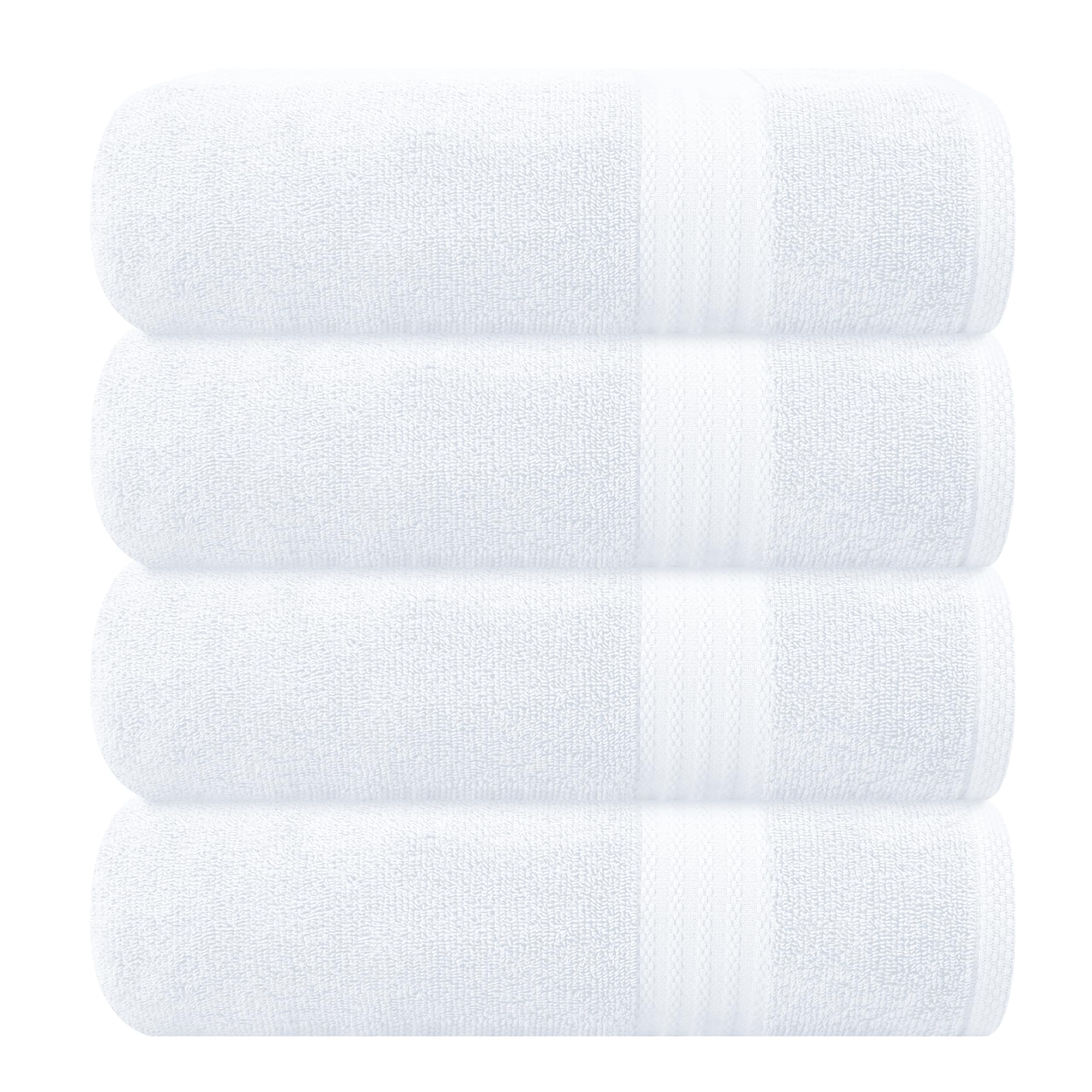 MyOwn Premium Cotton 4 Pack Bath Towel Set - 100% Pure Cotton - 4 Bath ...