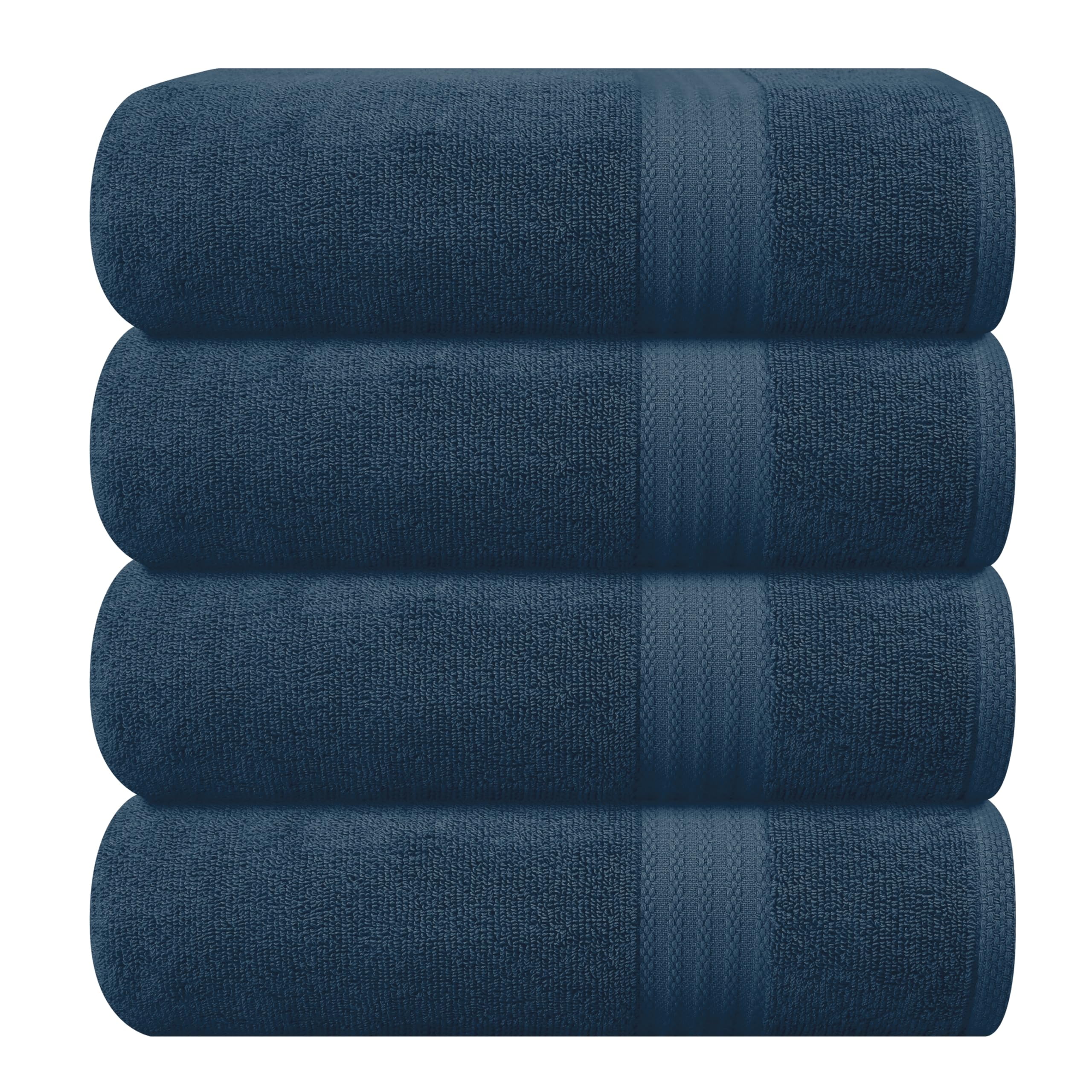 MyOwn Premium Cotton 4 Pack Bath Towel Set - 100% Pure Cotton - 4 Bath ...
