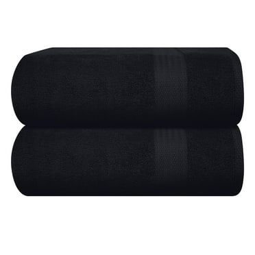 Jessy Home Black Bath Towel Set - 2 Oversize, 2 Hand Towels, 4 ...
