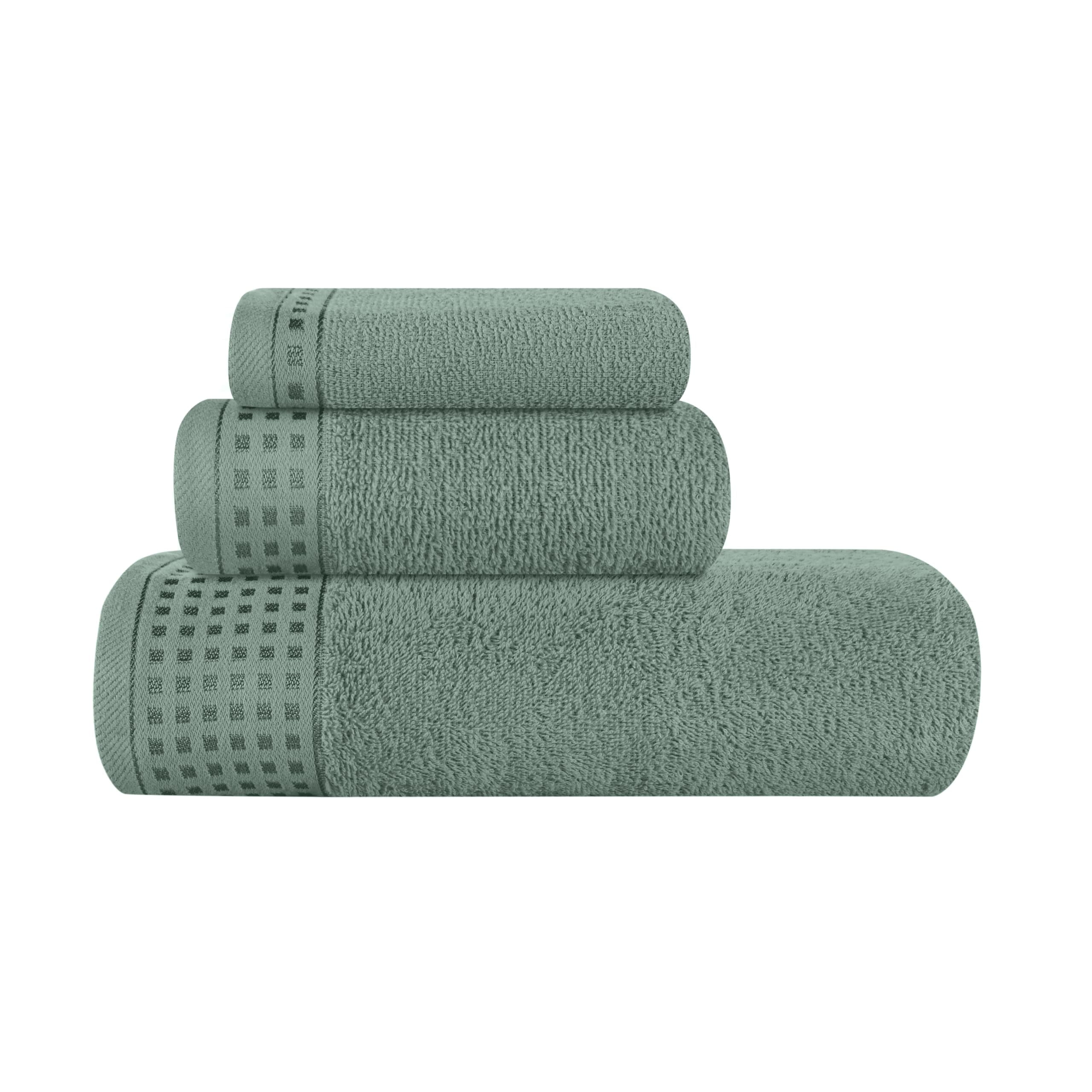 MyOwn Ultra Soft 3 Pack Cotton Towel Set, Contains a Bath Towel 28x55 ...