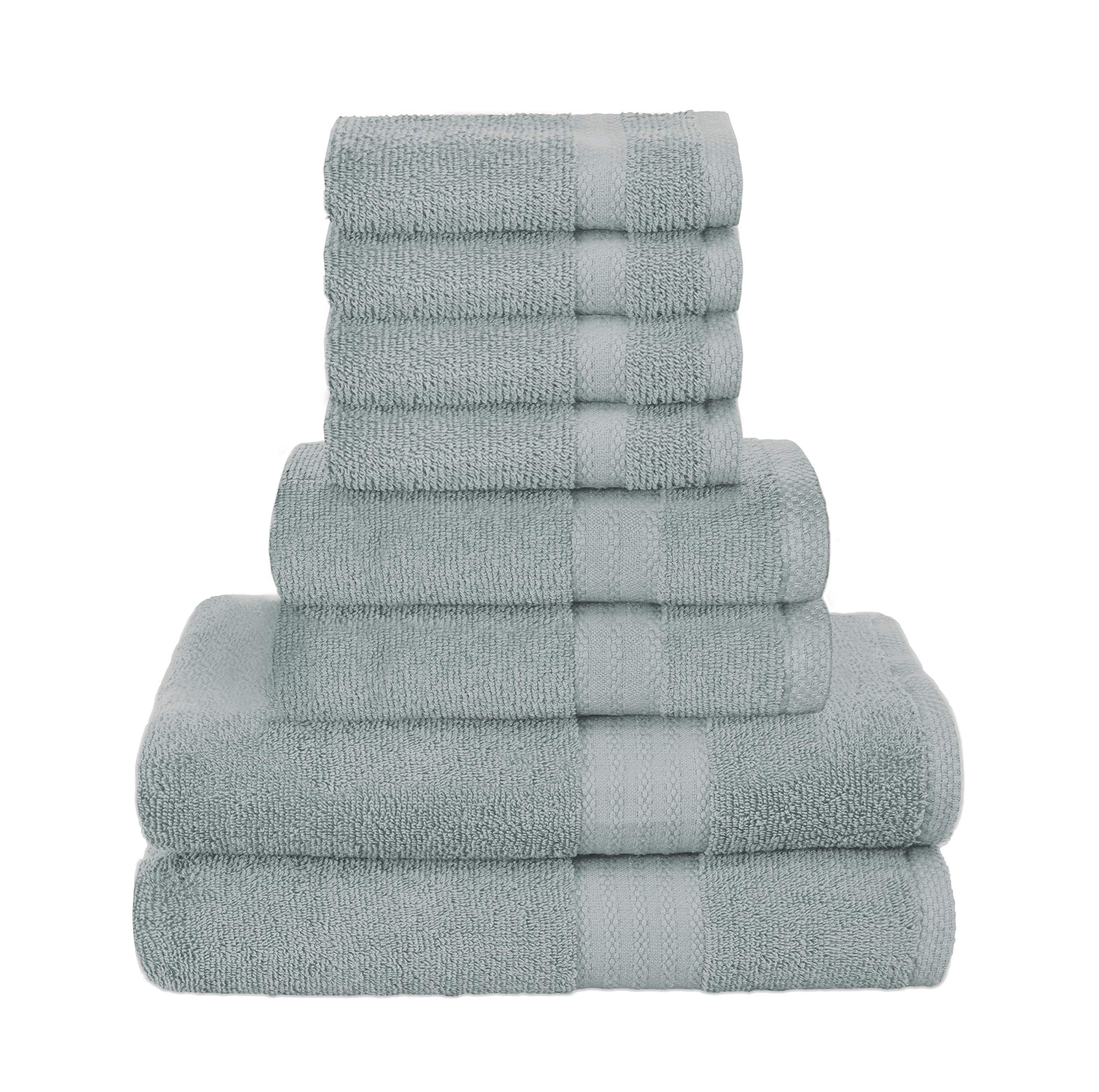 MyOwn Ultra Soft 8-Piece Towel Set - 100% Pure Ringspun Cotton ...