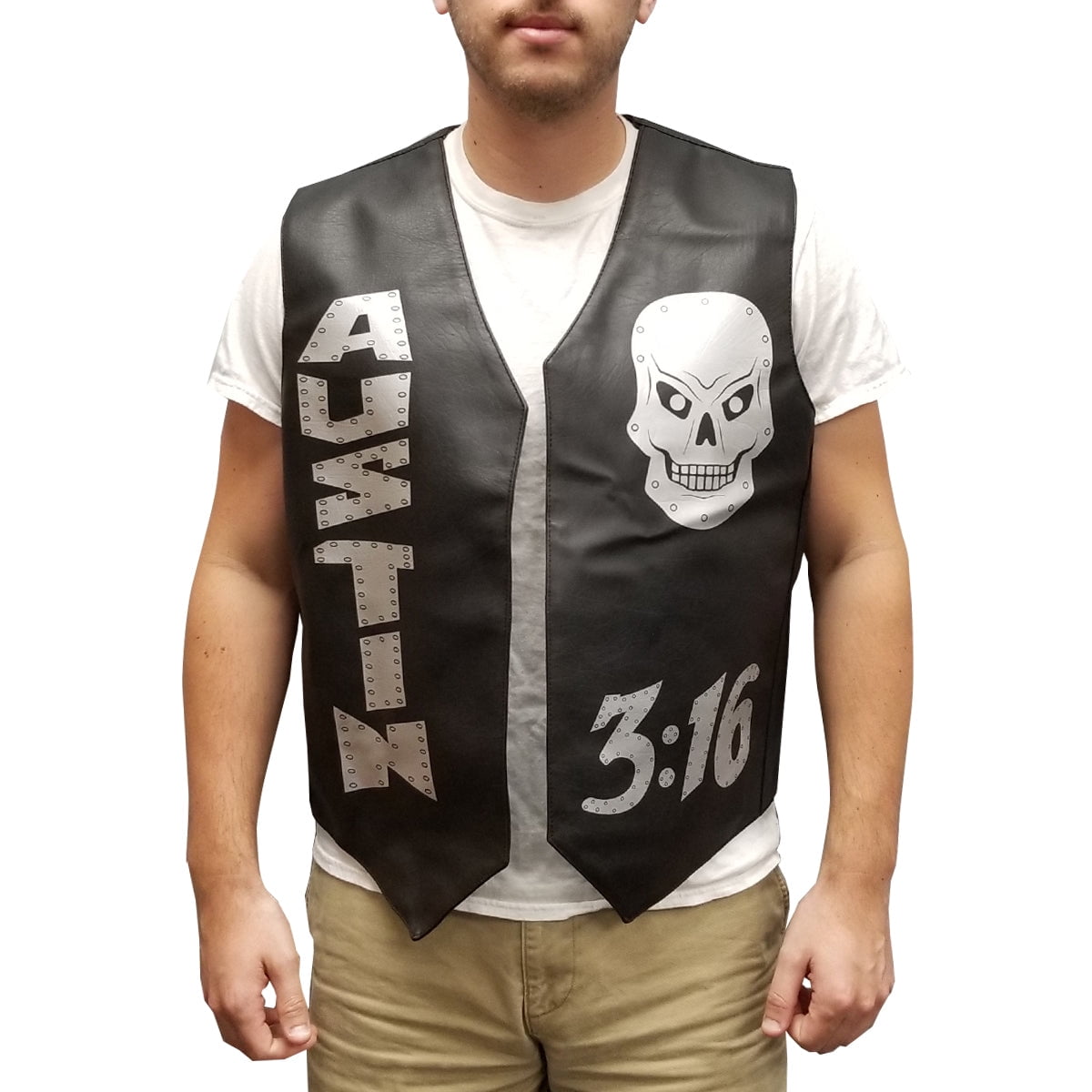 Steve Austin 3:16 Stone Cold Skull Vest: High Quality Faux Leather ...