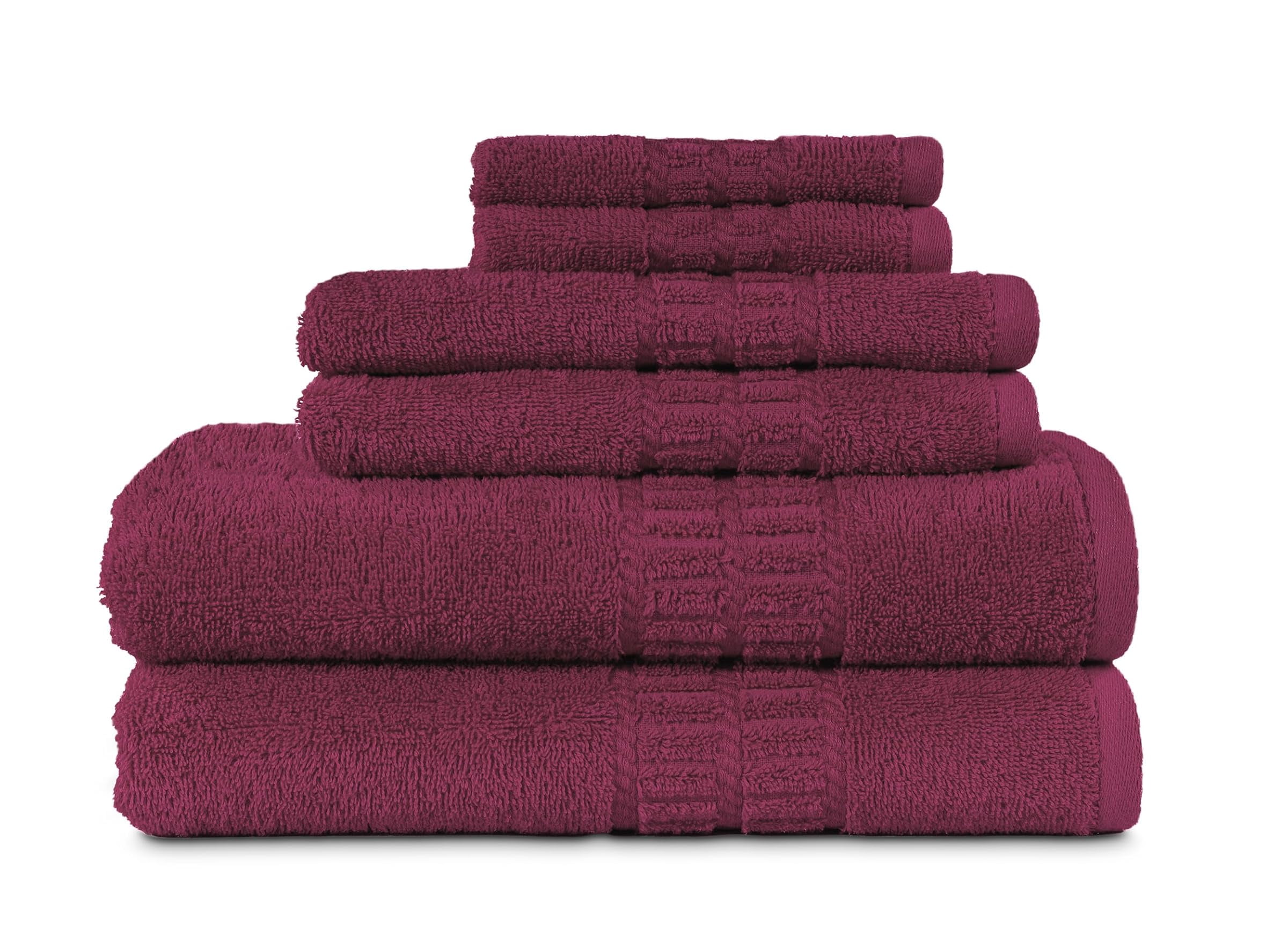 MyPillow MyTowels 6 Piece Towel Set - 100% Cotton Soft Absorbent Towels ...