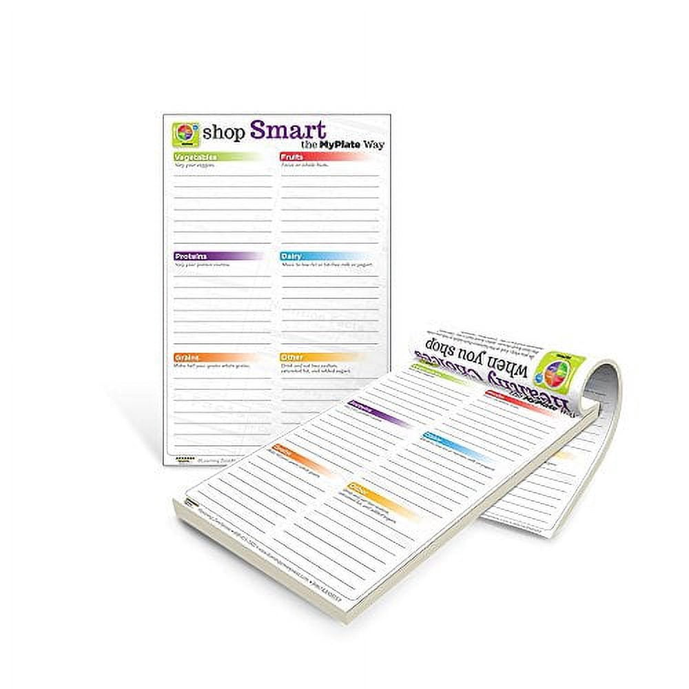 MyPlate Shopping List Notepad | Healthy Grocery Shopping List Notepads ...