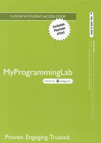 Pre Owned Myprogramminglab With Pearson Etext Access Card For Absolute Java Paperback