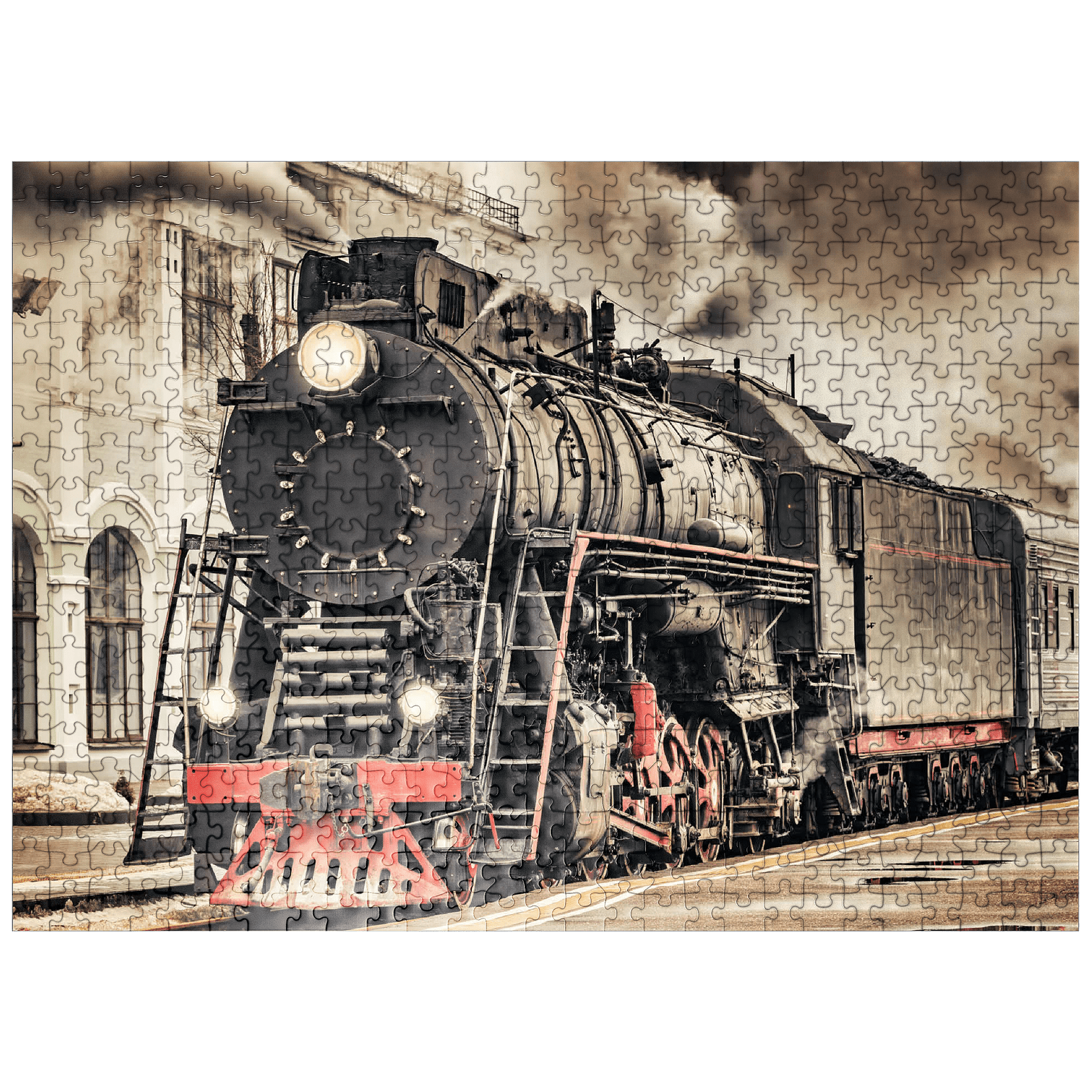 MyPuzzle - A Departing Steam Train - Premium 500 Piece Jigsaw Puzzle ...