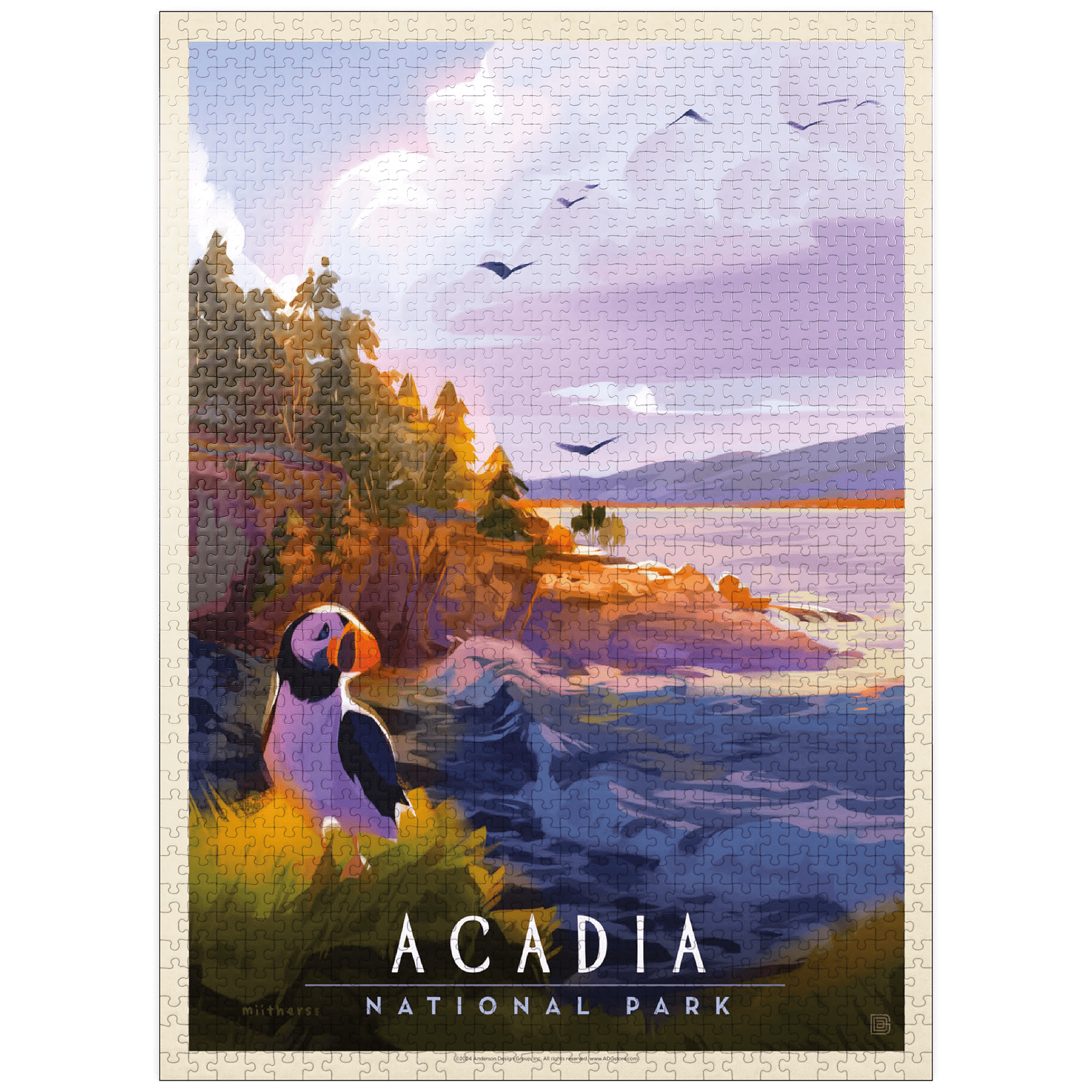 MyPuzzle - Acadia National Park: Puffin Paradise, Vintage Poster ...