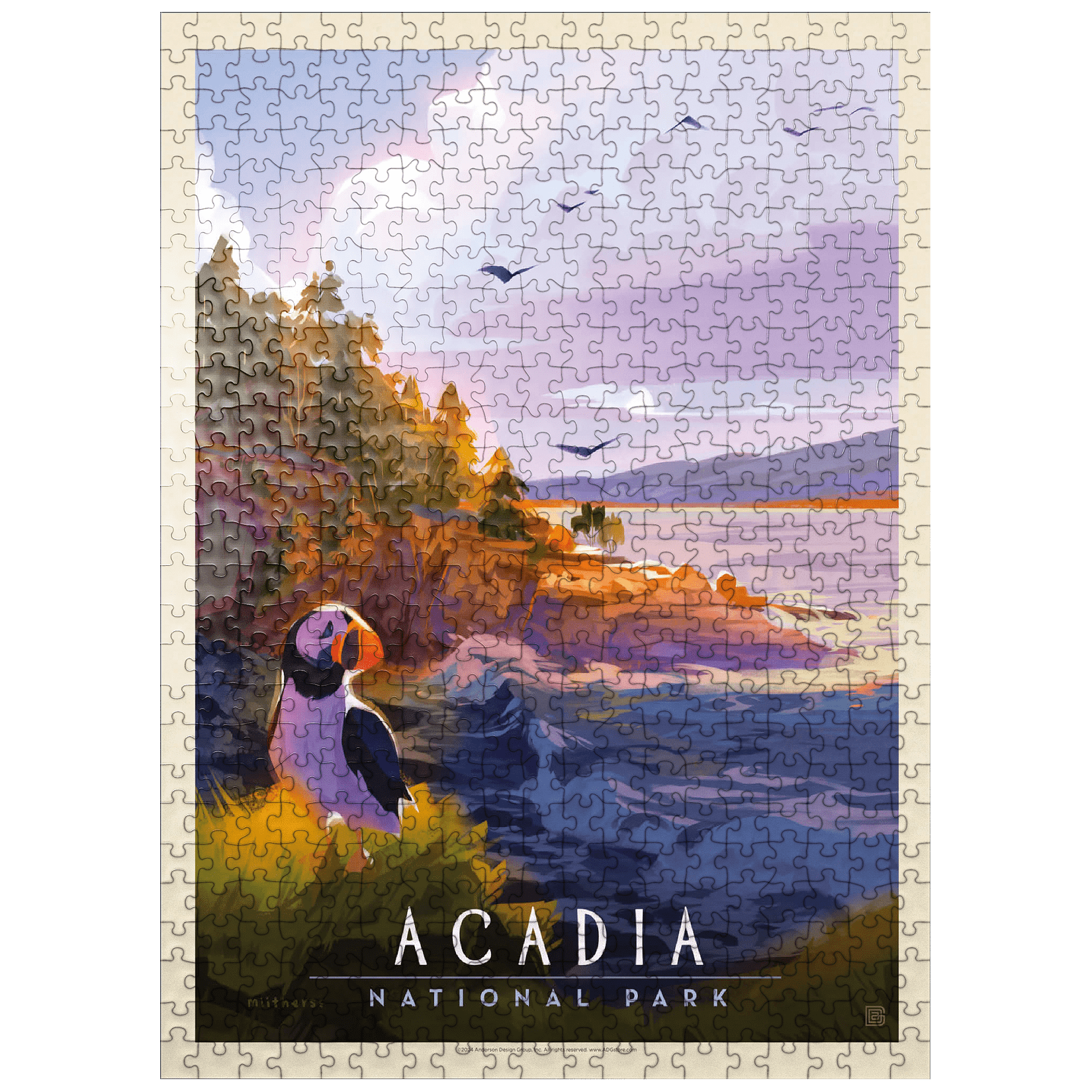 MyPuzzle - Acadia National Park: Puffin Paradise, Vintage Poster ...
