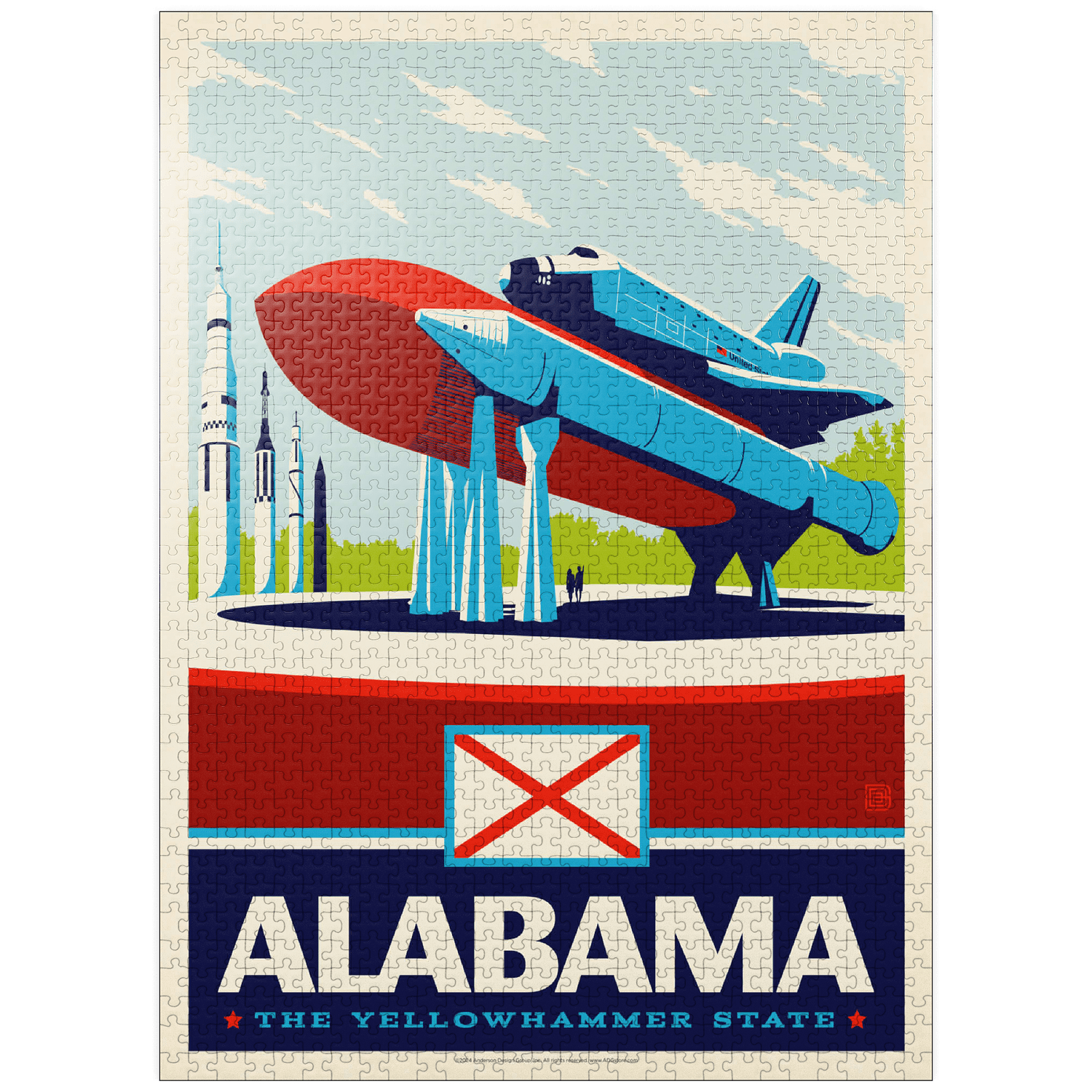 MyPuzzle - Alabama: The Yellowhammer State - Premium 1000 Piece Jigsaw ...