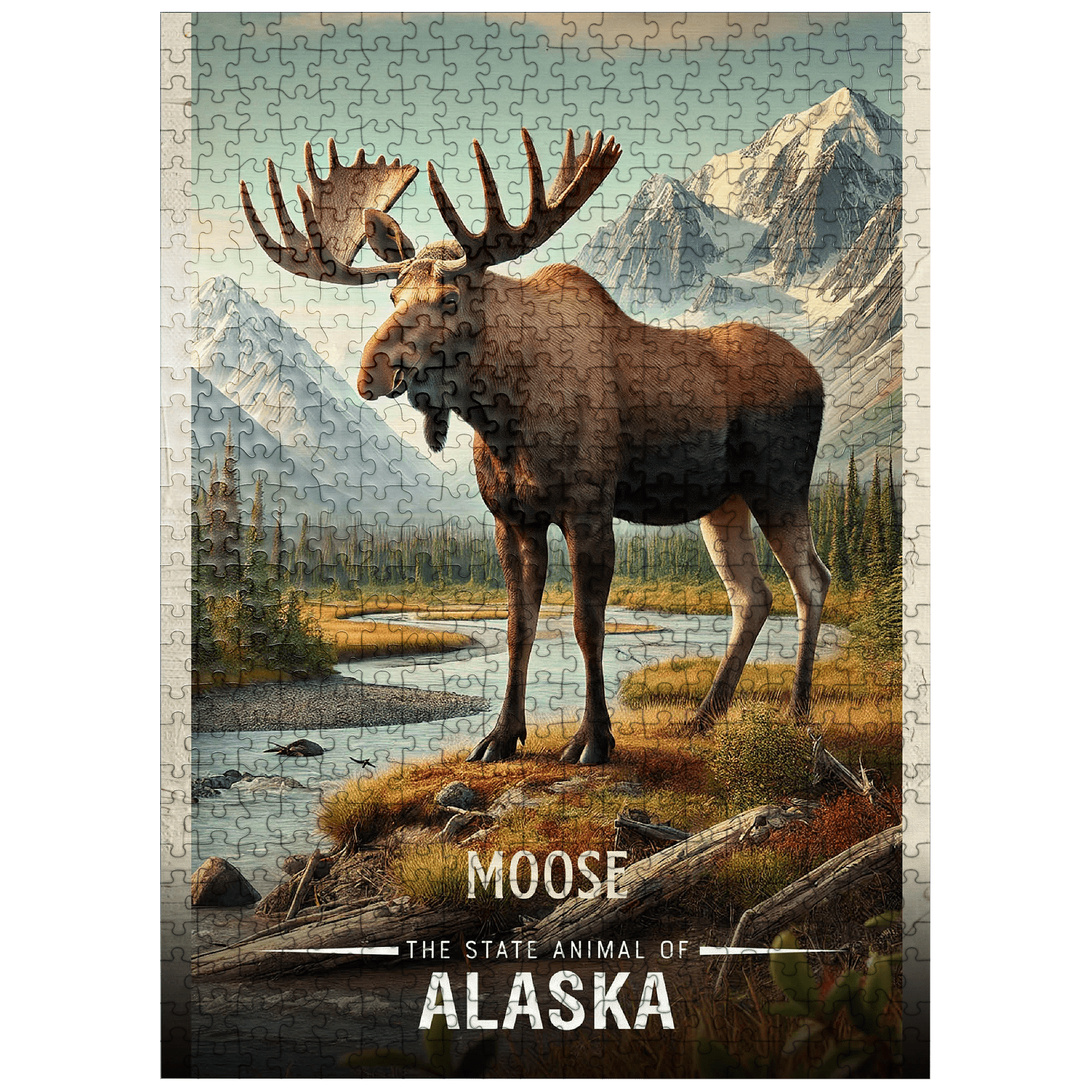 MyPuzzle - Alaska, Moose: State Animals Series - Premium 500 Piece ...