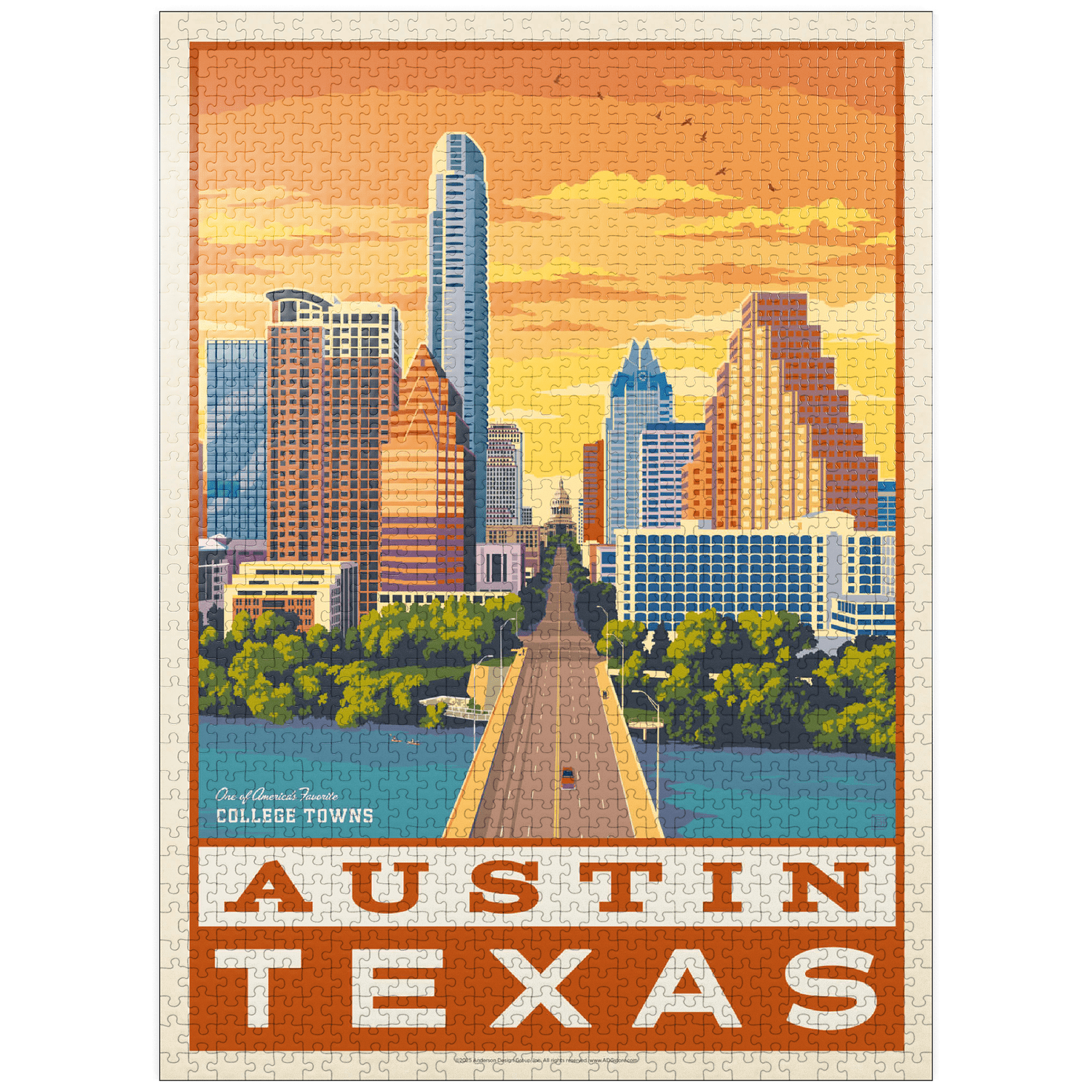 MyPuzzle - American College Towns: Austin, Texas - Premium 1000 Piece ...