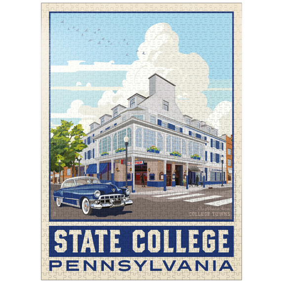 MyPuzzle - American College Towns: State College, PA, Vintage Poster ...