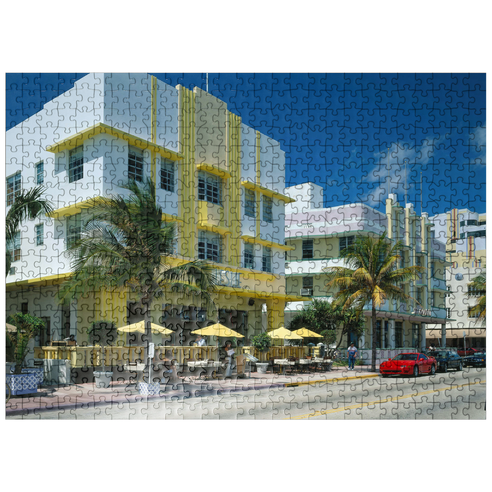 MyPuzzle - Art Deco Hotels On Ocean Drive In Miami Beach, Florida, USA ...