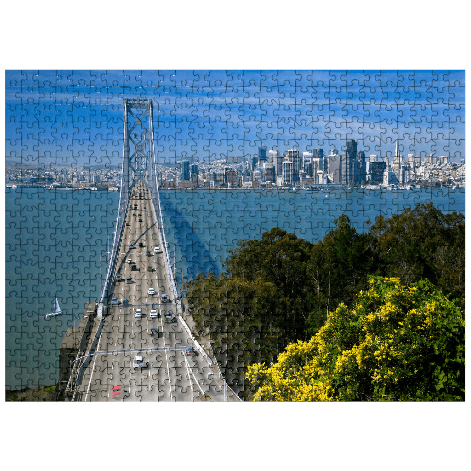 MyPuzzle - Bay Bridge Overlooking Water, San Francisco, California, USA ...