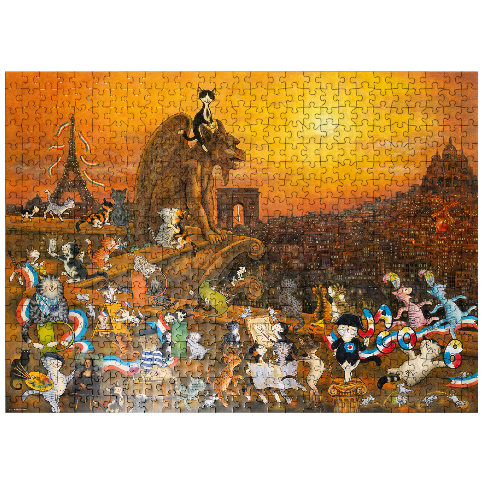 MyPuzzle - Cats In Paris - Sven Hartmann - Premium 500 Piece Jigsaw ...