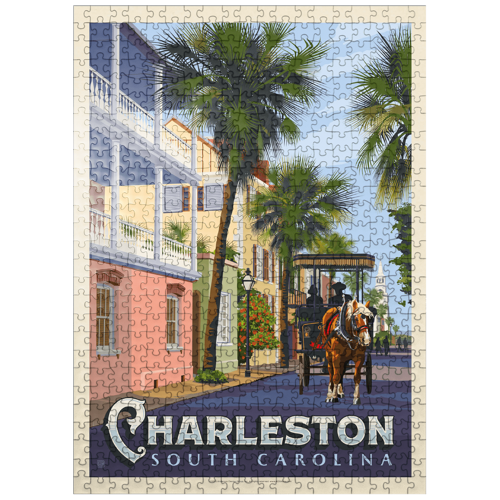 MyPuzzle - Charleston, SC: Street Scene - Premium 500 Piece Jigsaw ...