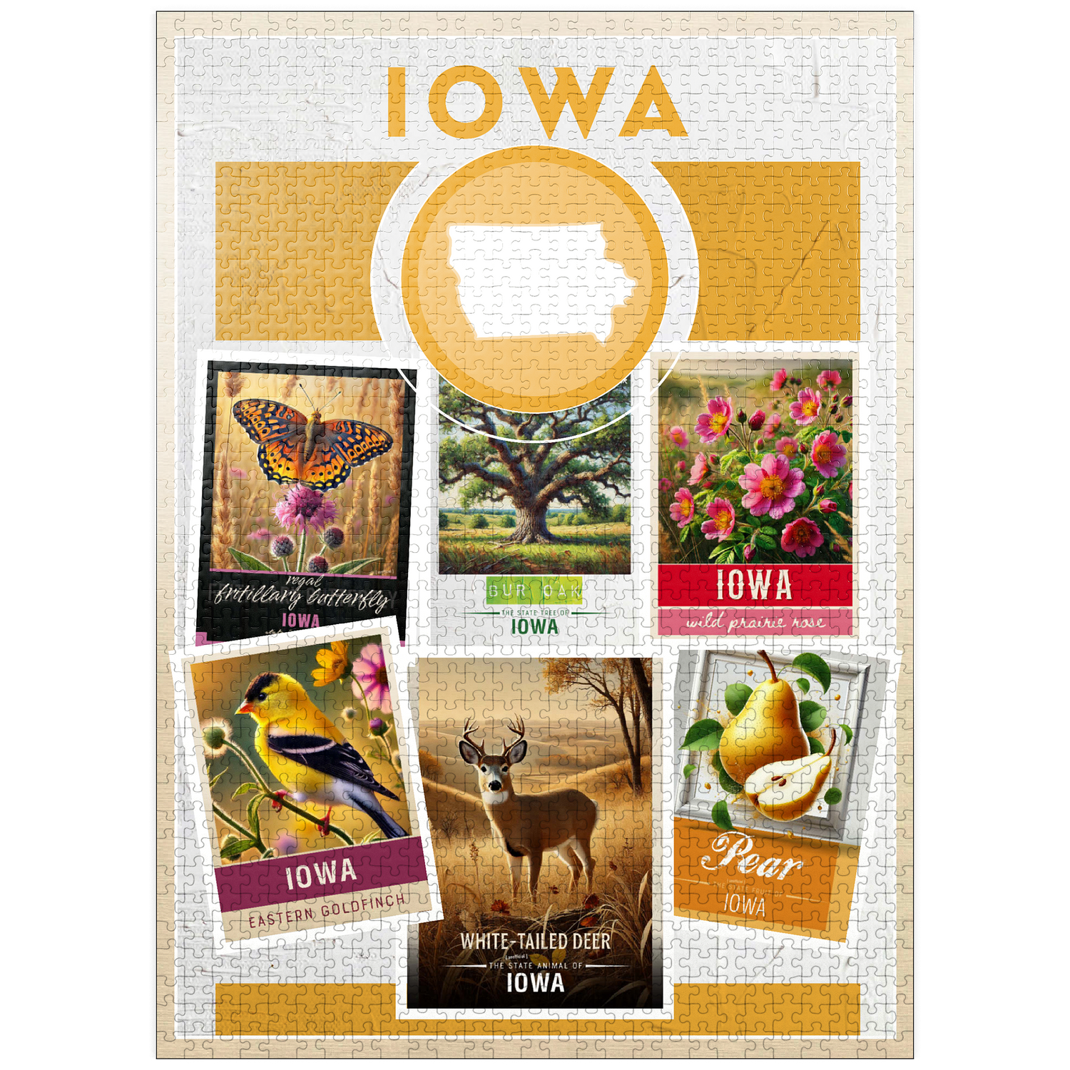 MyPuzzle - Collage: Iowa State Symbols - Premium 1000 Piece Jigsaw ...