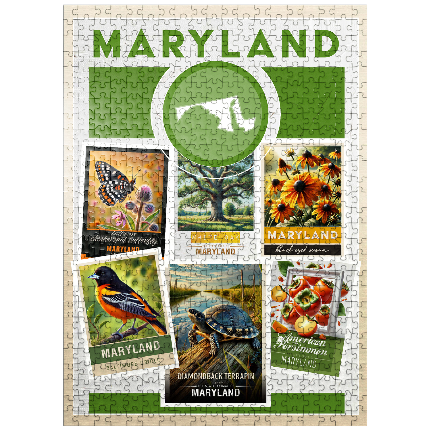 MyPuzzle - Collage: Maryland State Symbols - Premium 500 Piece Jigsaw ...