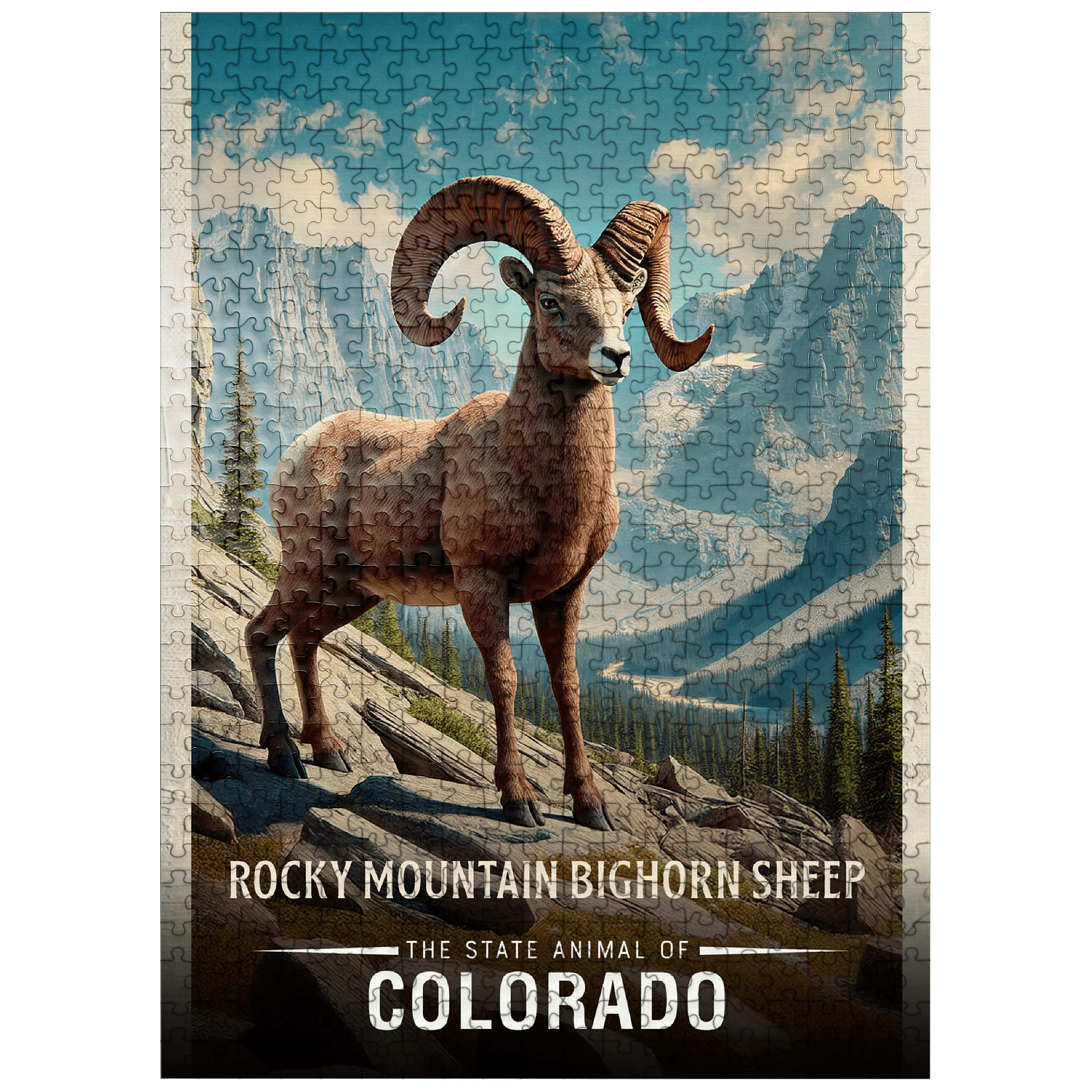 MyPuzzle - Colorado, Rocky Mountain Bighorn Sheep: State Animals Series ...
