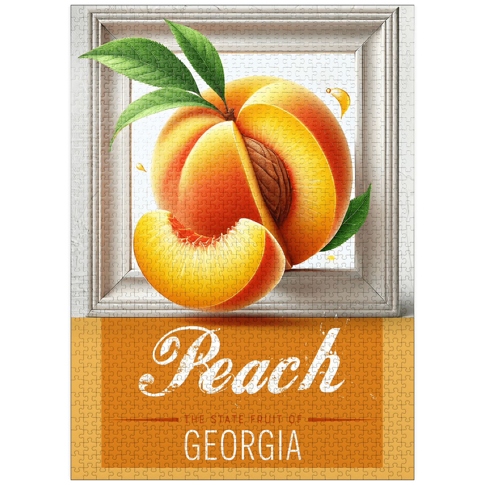 MyPuzzle - Colorful Fruits: Georgia, Peach - State Fruits Series ...