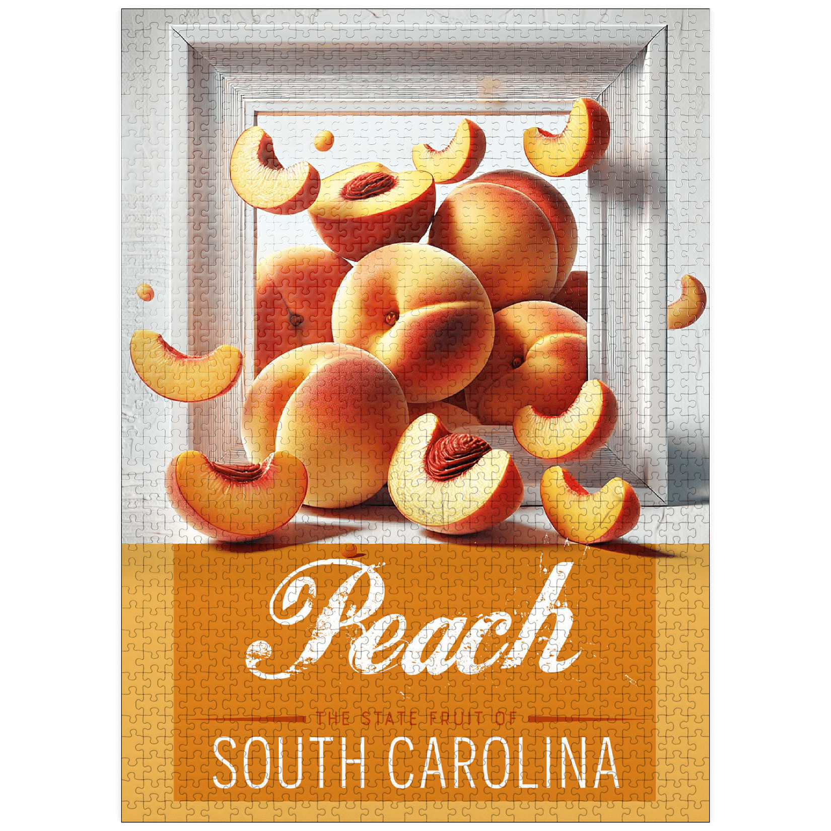 MyPuzzle - Colorful Fruits: South Carolina, Peach - State Fruits Series ...
