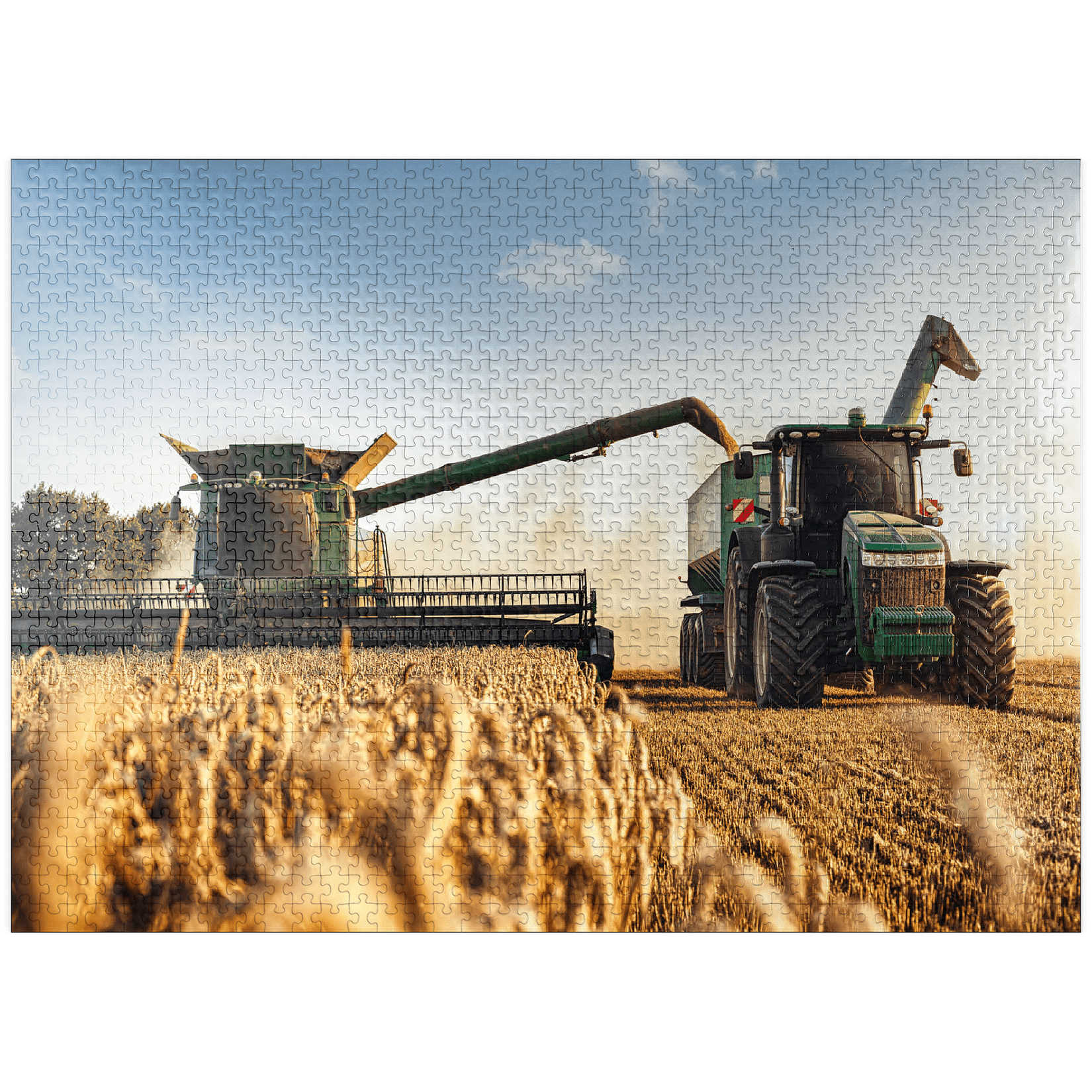 MyPuzzle - Combine And Tractor For Wheat Field - Premium 1000 Piece ...