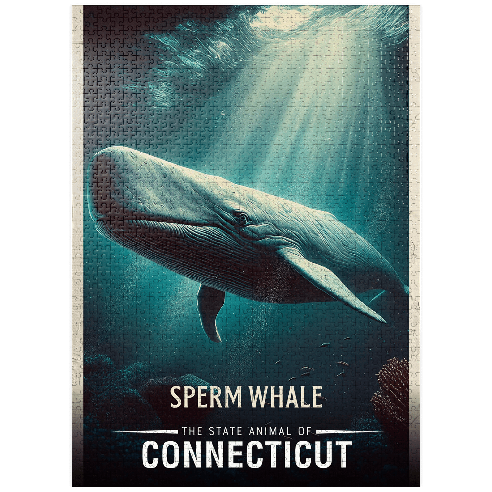 MyPuzzle - Connecticut, Sperm Whale: State Animals Series - Premium ...