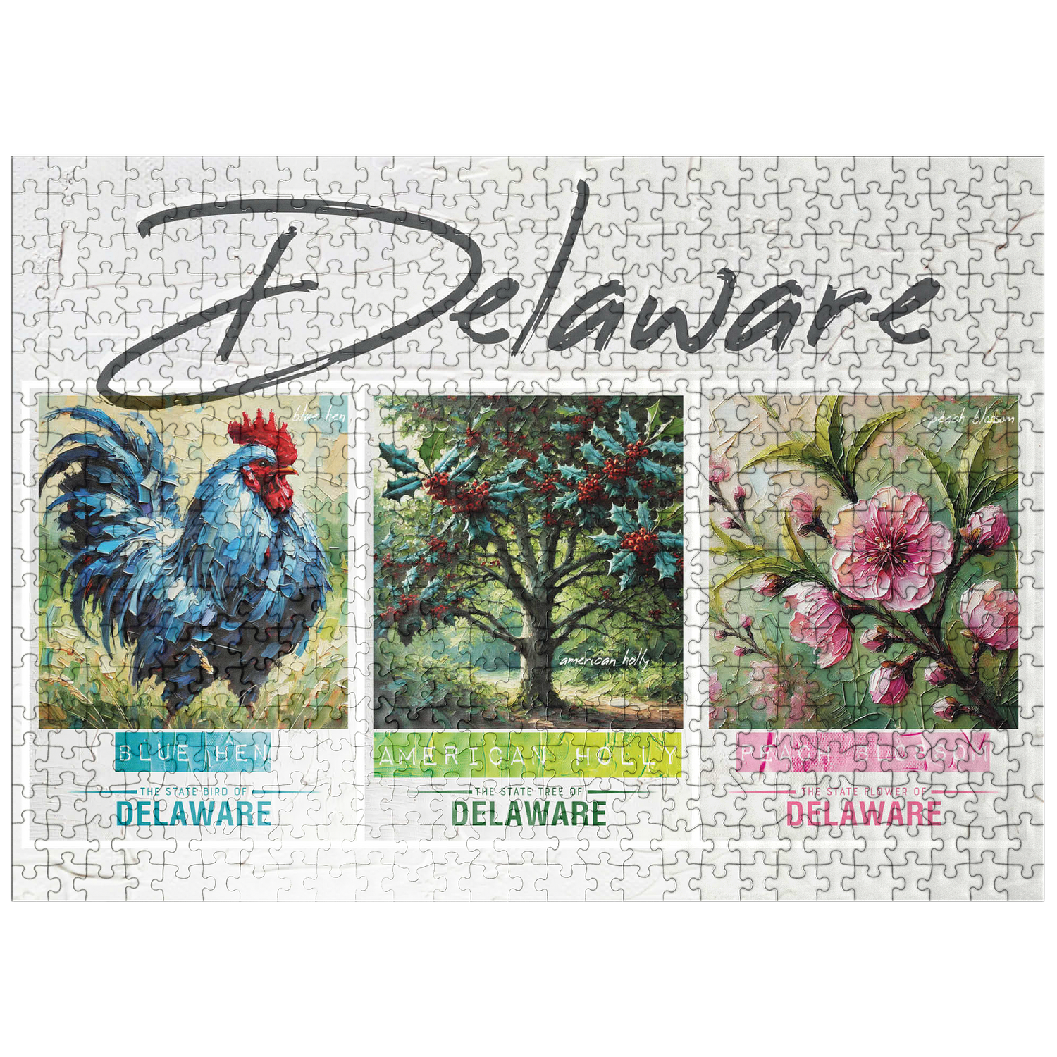 MyPuzzle - Delaware: Bird, Tree, Flower- State Symbols Collage Series ...