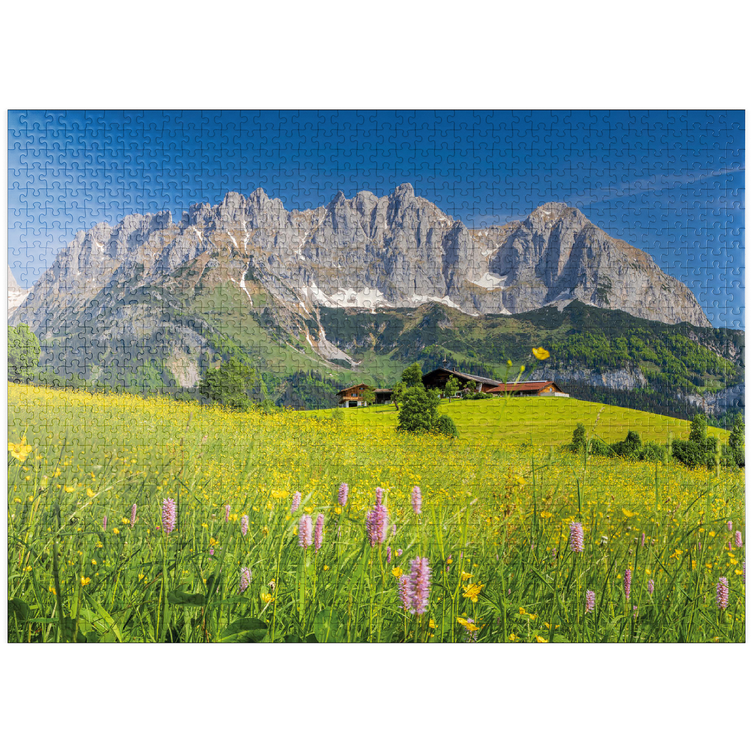 MyPuzzle - Farmhouse In Front Of The Wilder Kaiser, Austria, Tyrol ...