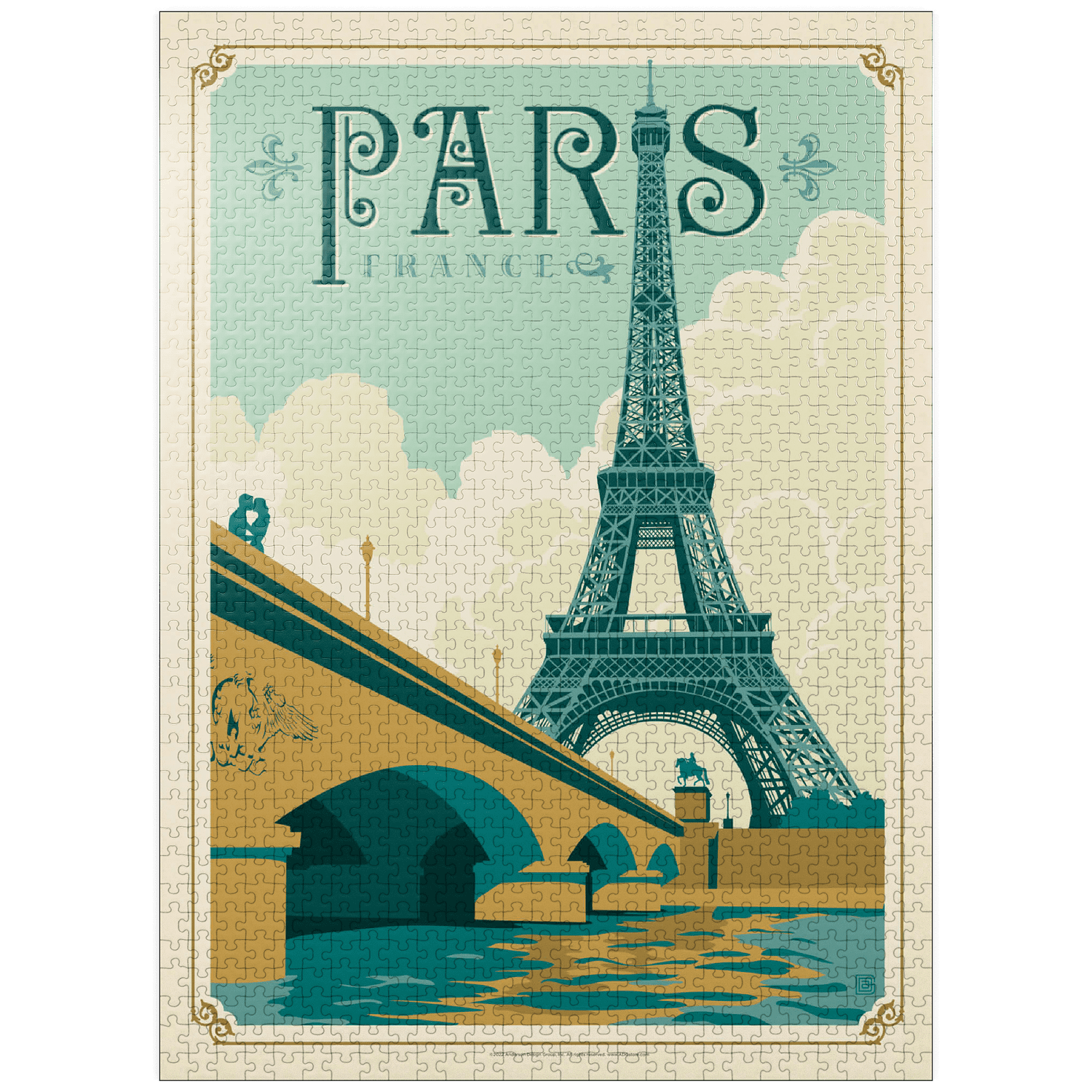 MyPuzzle - France: Paris, Vintage Poster - Premium 1000 Piece Jigsaw ...