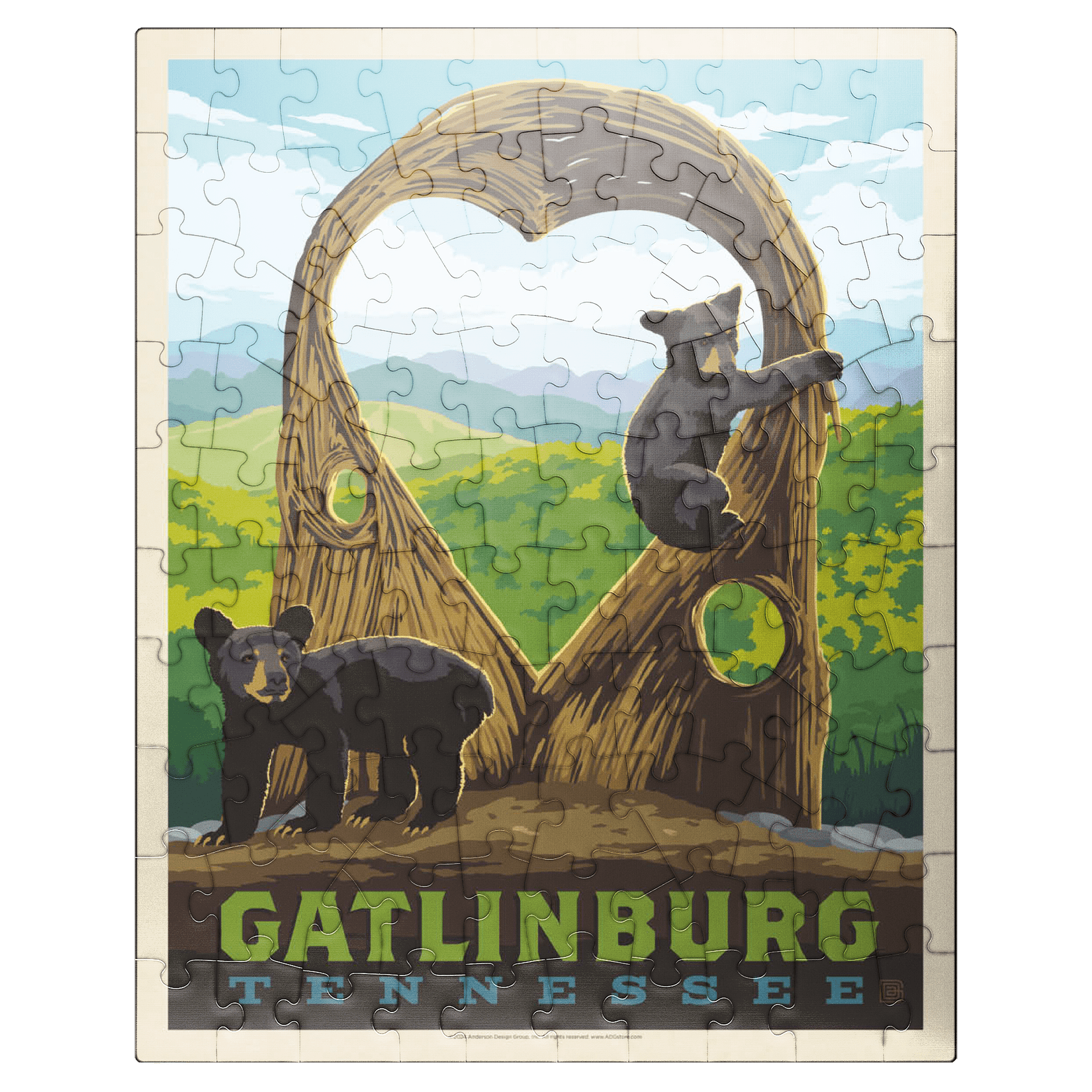 MyPuzzle - Gatlinburg, Tennessee: Anakeesta Twigloo Cubs, Vintage ...