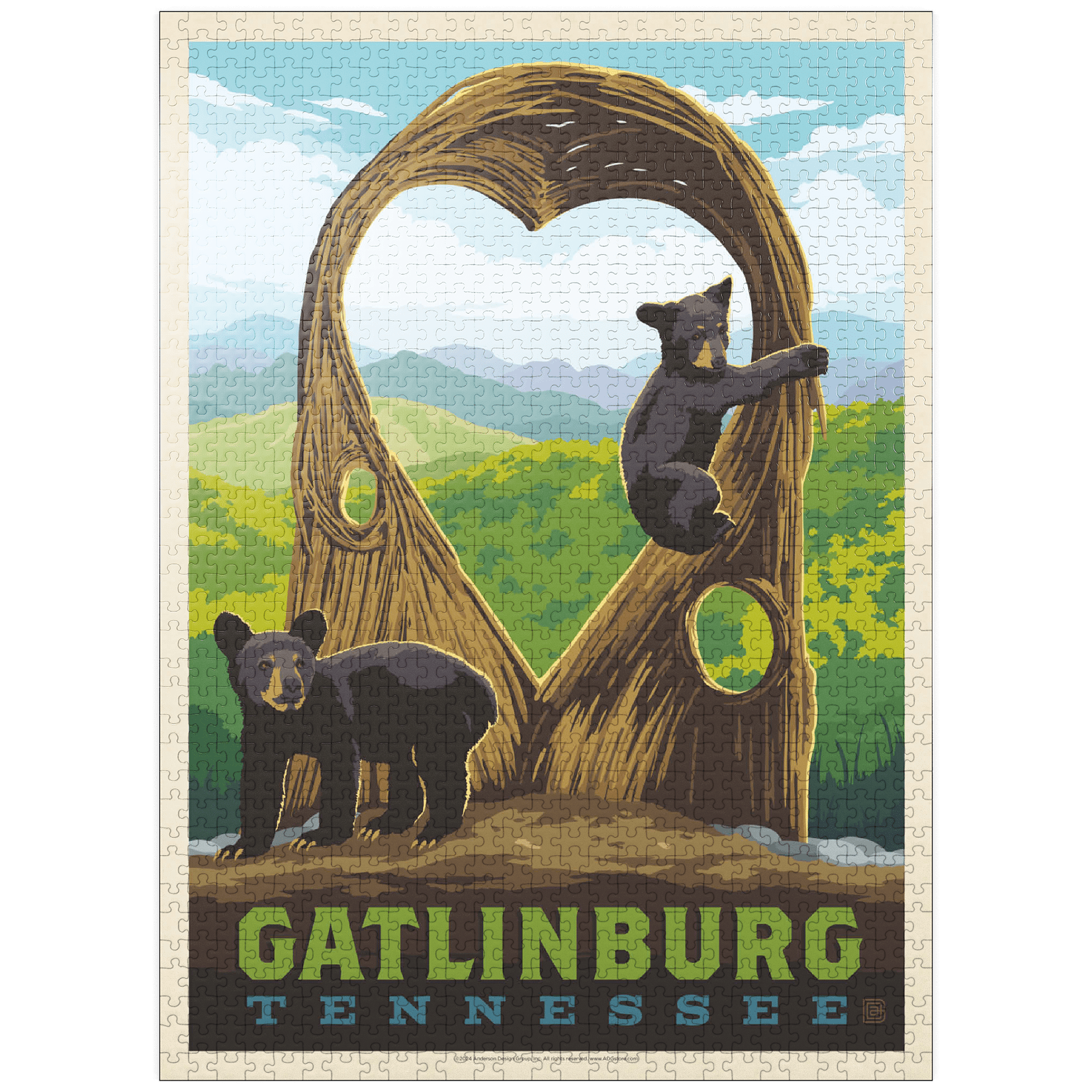 MyPuzzle - Gatlinburg, Tennessee: Anakeesta Twigloo Cubs, Vintage ...