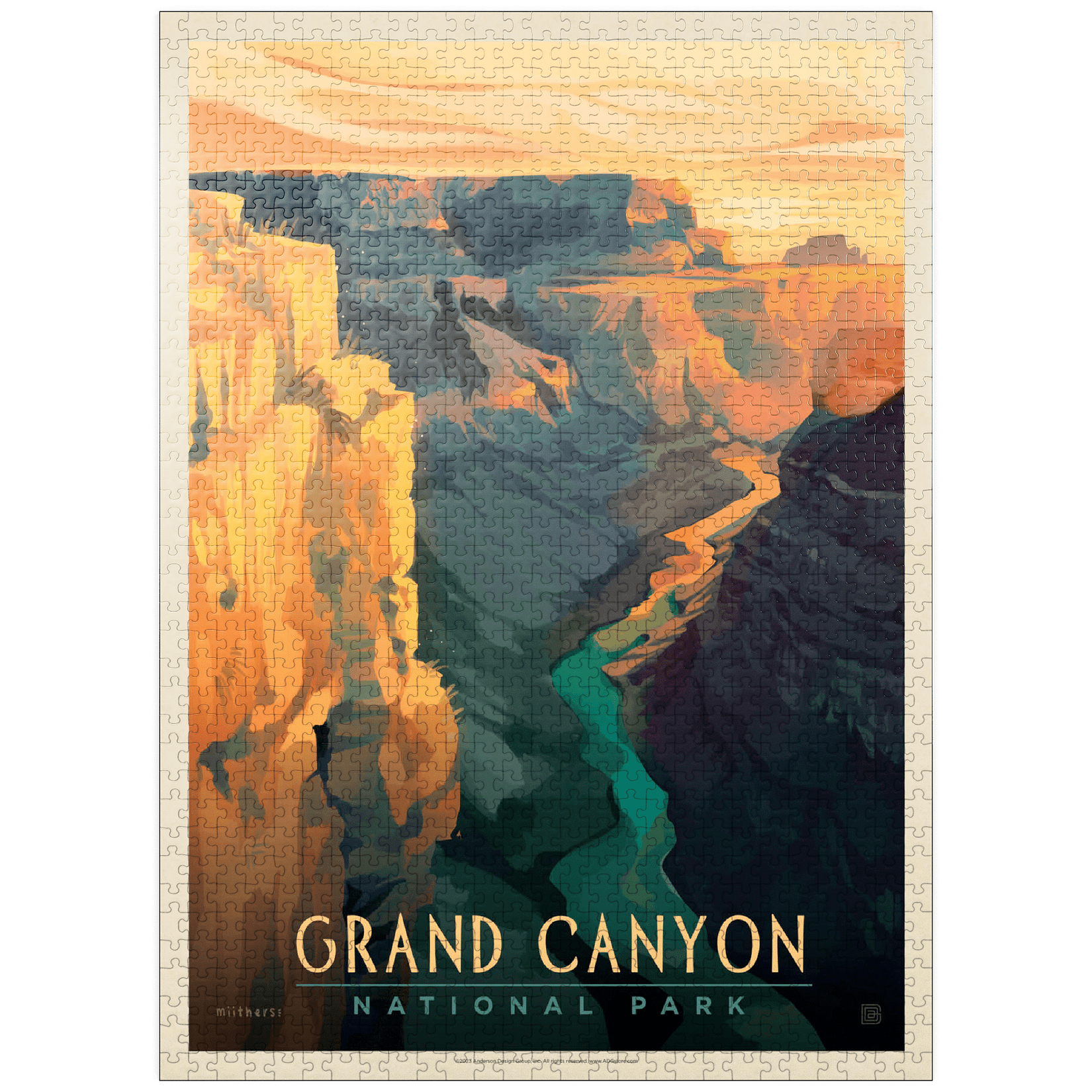 MyPuzzle - Grand Canyon National Park: Deep Shadows, Vintage Poster ...