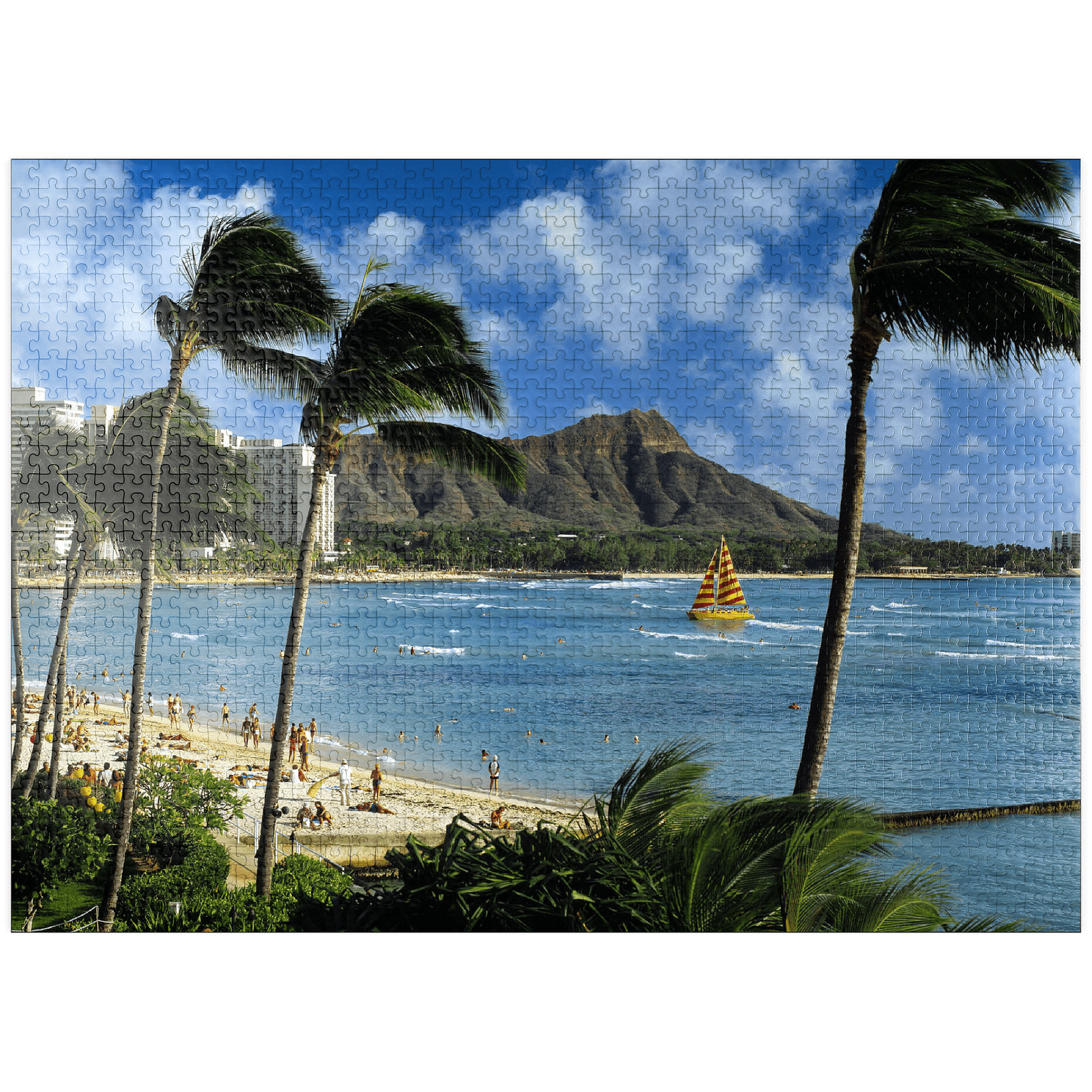 MyPuzzle - Honolulu, Oahu, Hawaii, USA - Premium 1000 Piece Jigsaw ...