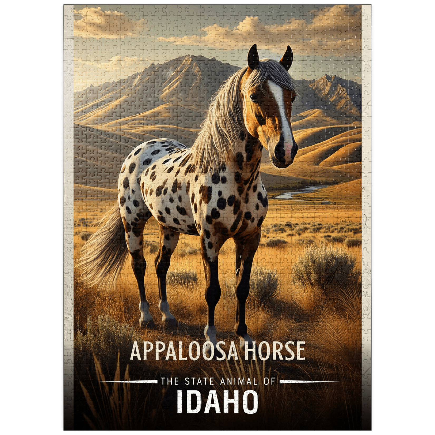 MyPuzzle - Idaho, Appaloosa Horse: State Animals Series - Premium 1000 ...