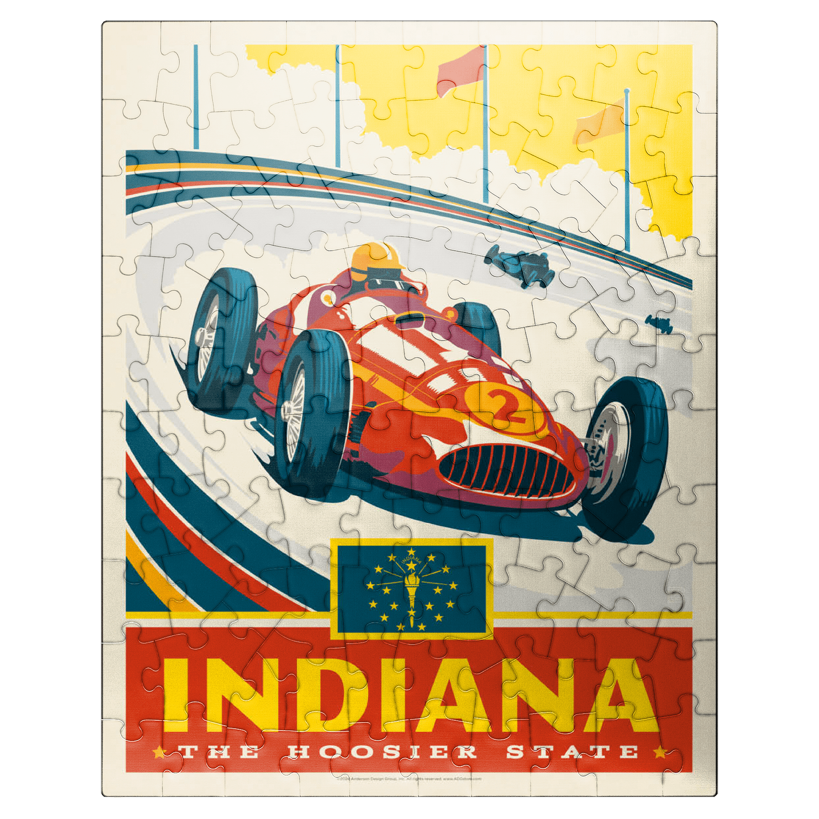 MyPuzzle - Indiana: The Hoosier State - Premium 100 Piece Jigsaw Puzzle ...