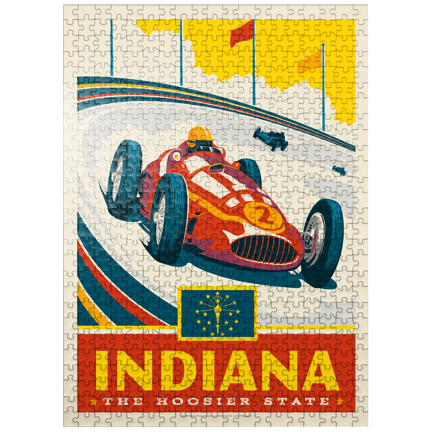 MyPuzzle - Indiana: The Hoosier State - Premium 500 Piece Jigsaw Puzzle ...