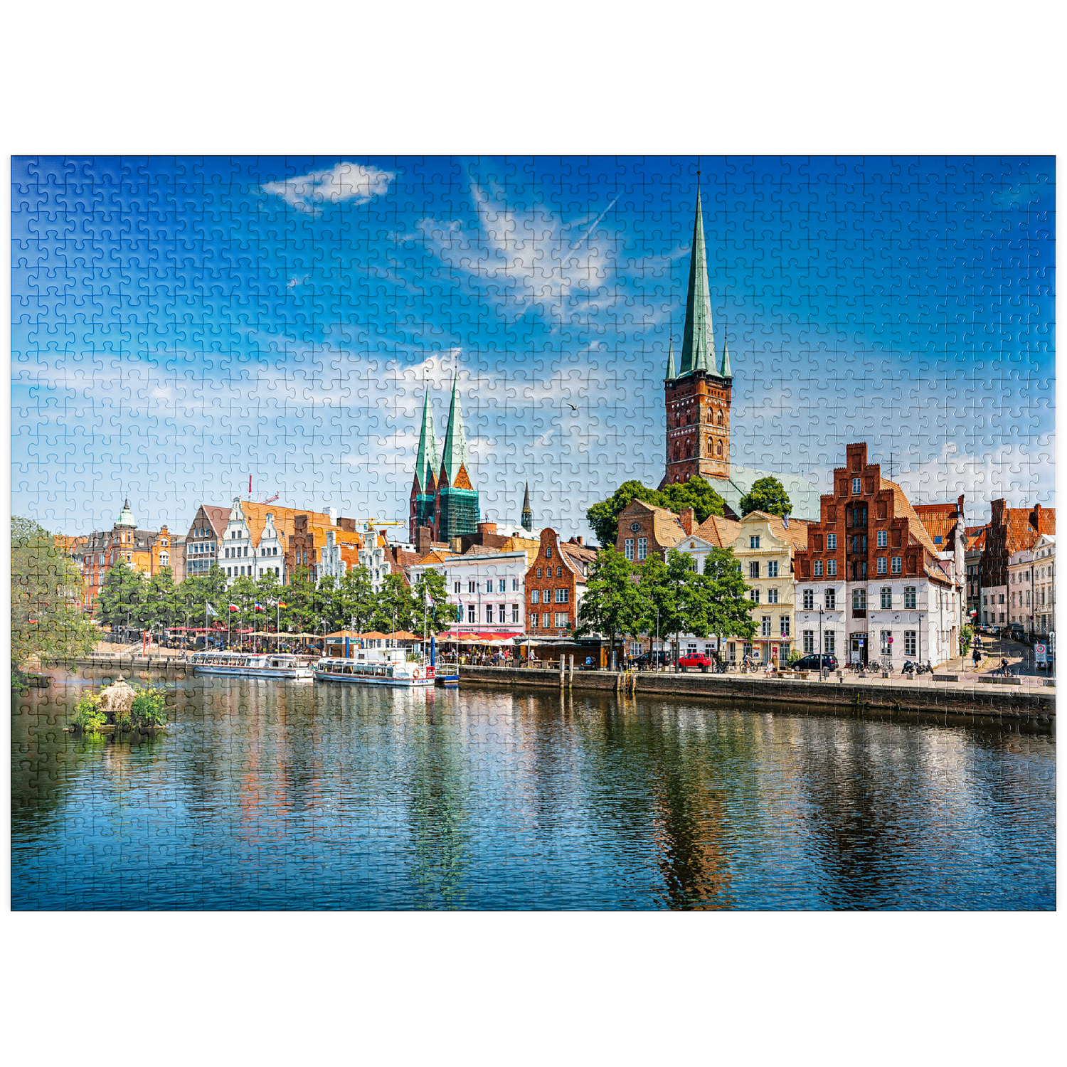 MyPuzzle - Lübeck With The Famous Marienkirche Schleswig-Holstein ...