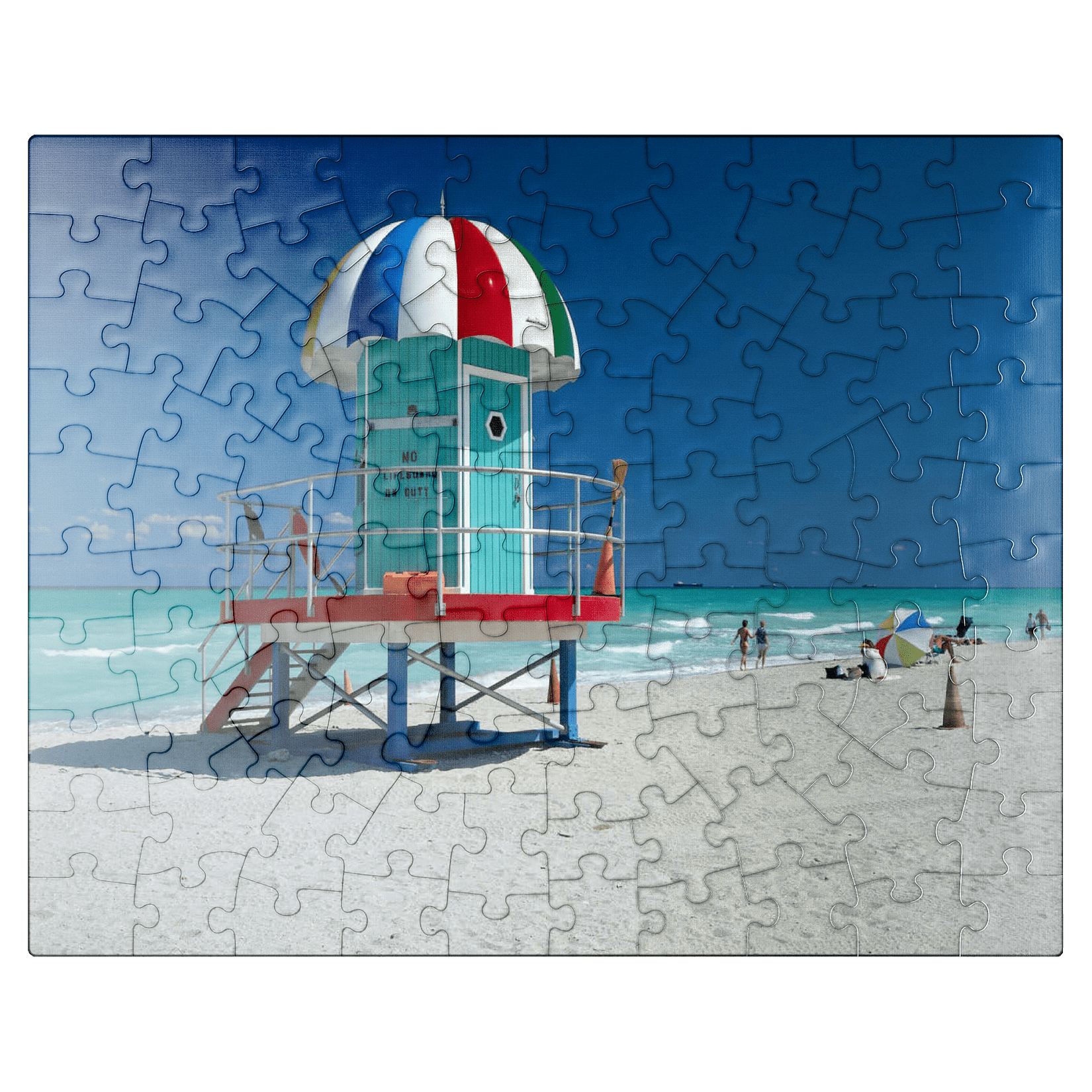 MyPuzzle - Lifeguard Cottage On The Beach, Miami Beach, Florida, USA ...
