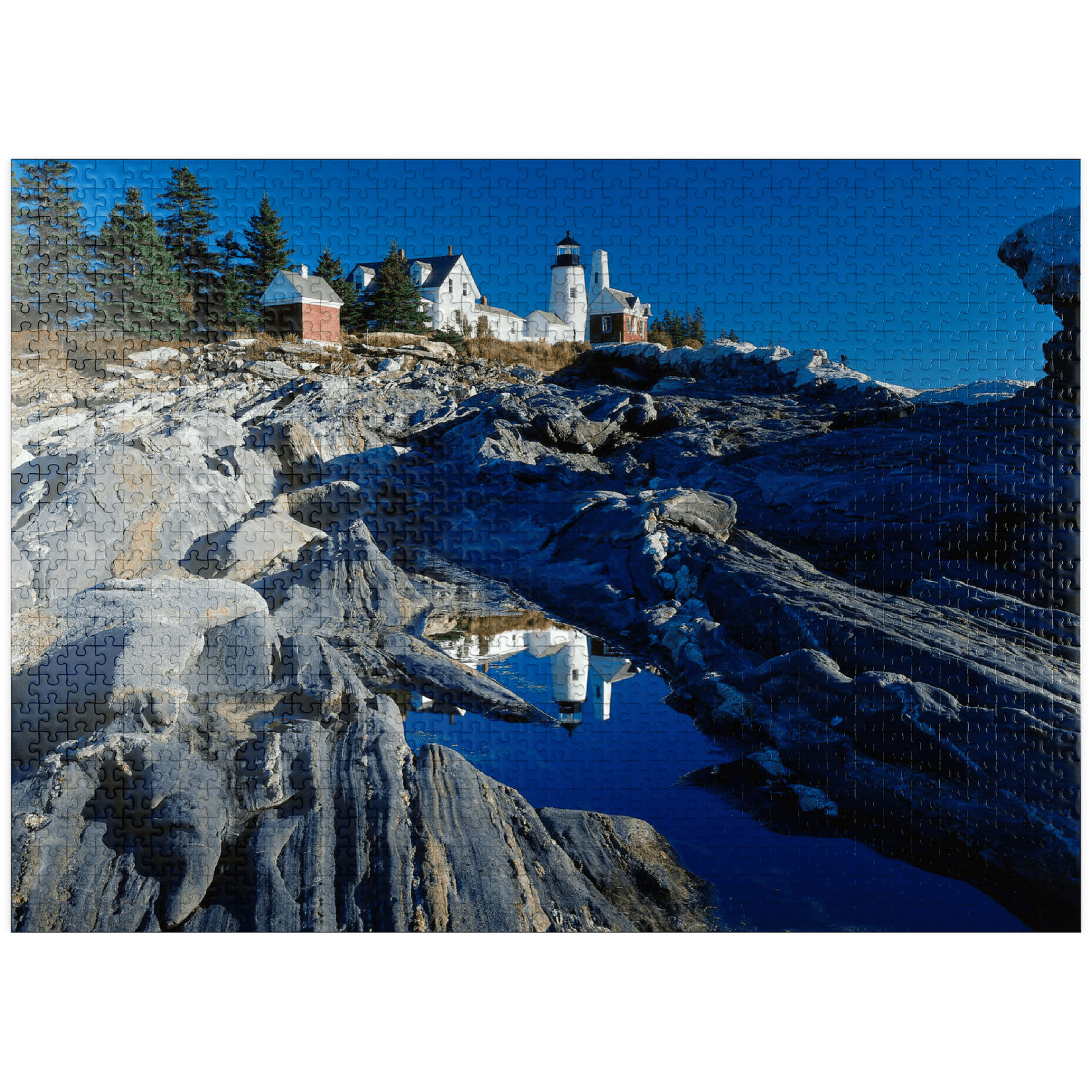 MyPuzzle - Lighthouse At Pemaquid Point, Maine, USA - Premium 1000 ...