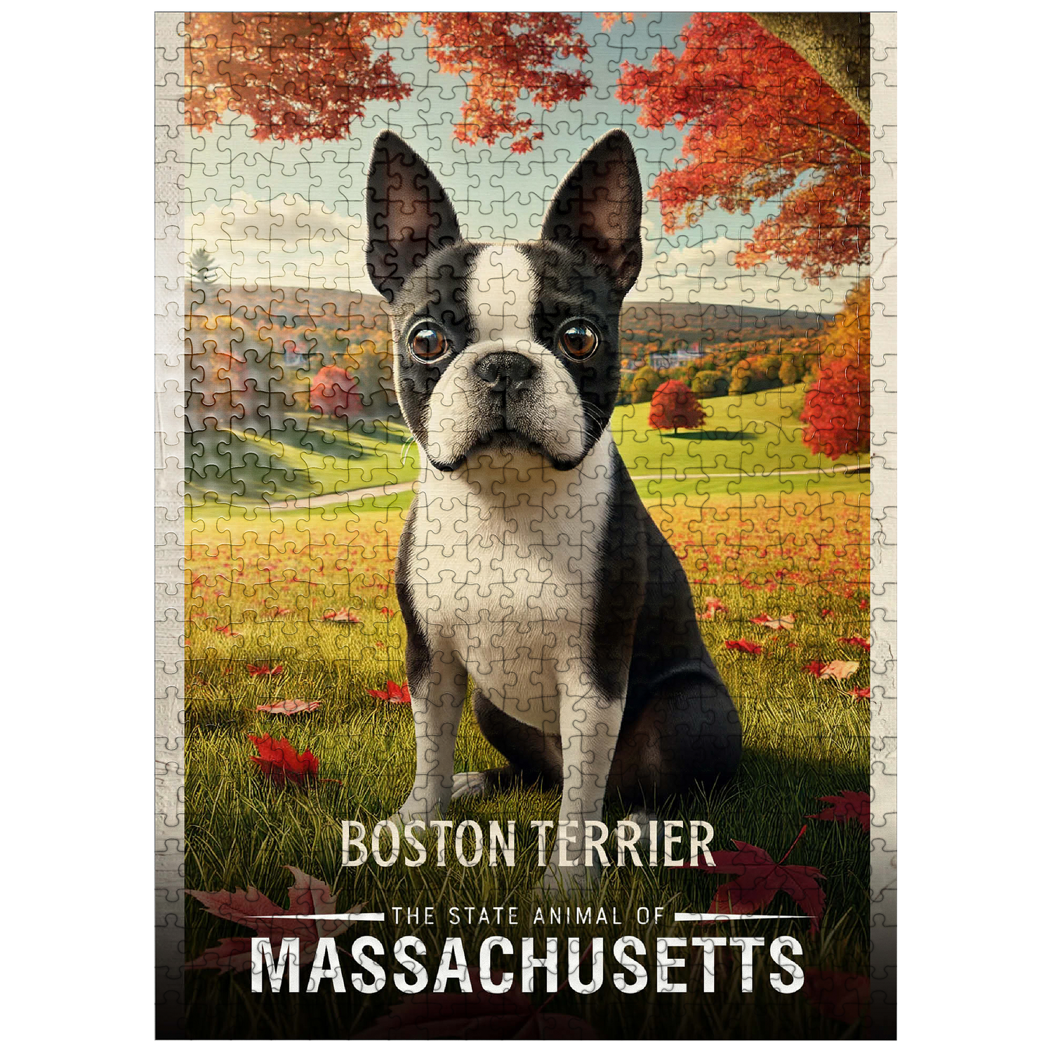 MyPuzzle - Massachusetts, Boston Terrier: State Animals Series ...